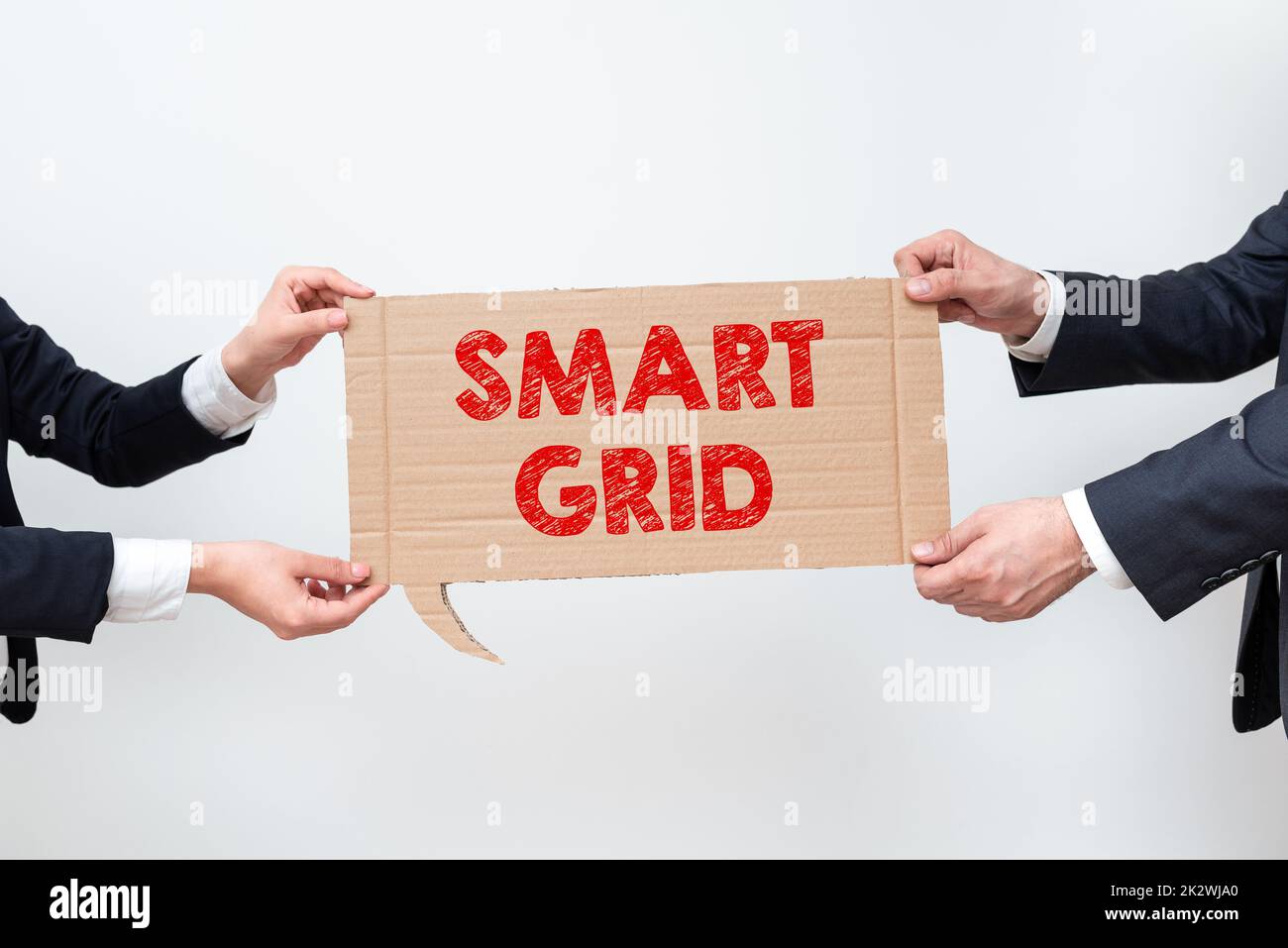 Text sign showing Smart Grid. Word Written on includes of operational ...
