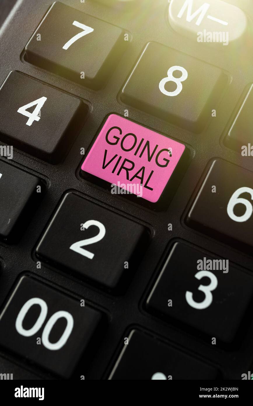 Inspiration showing sign Going Viral. Word for image video or link that ...