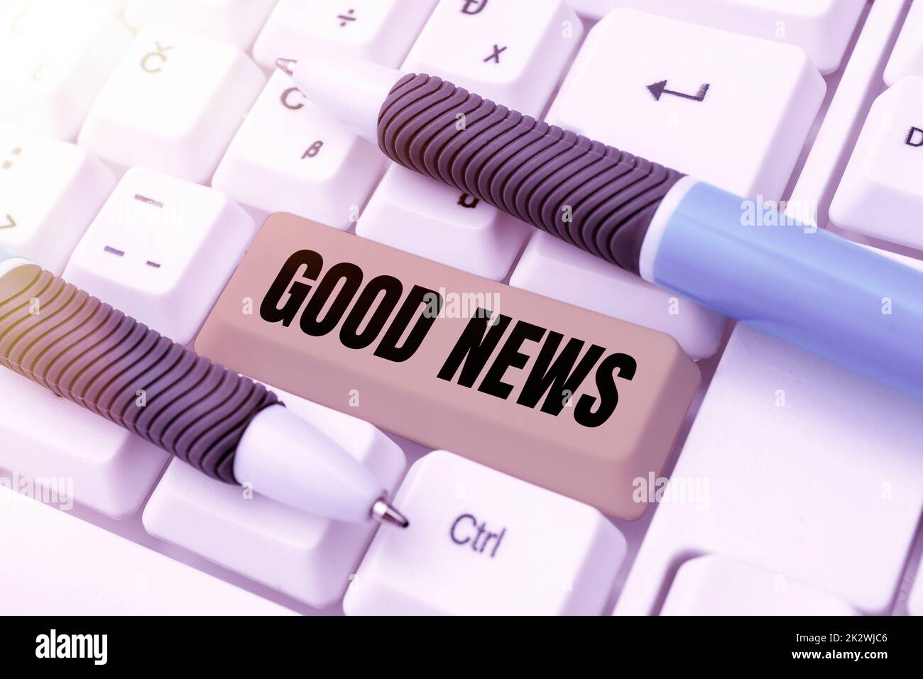 Sign displaying Good News. Internet Concept Someone or something ...