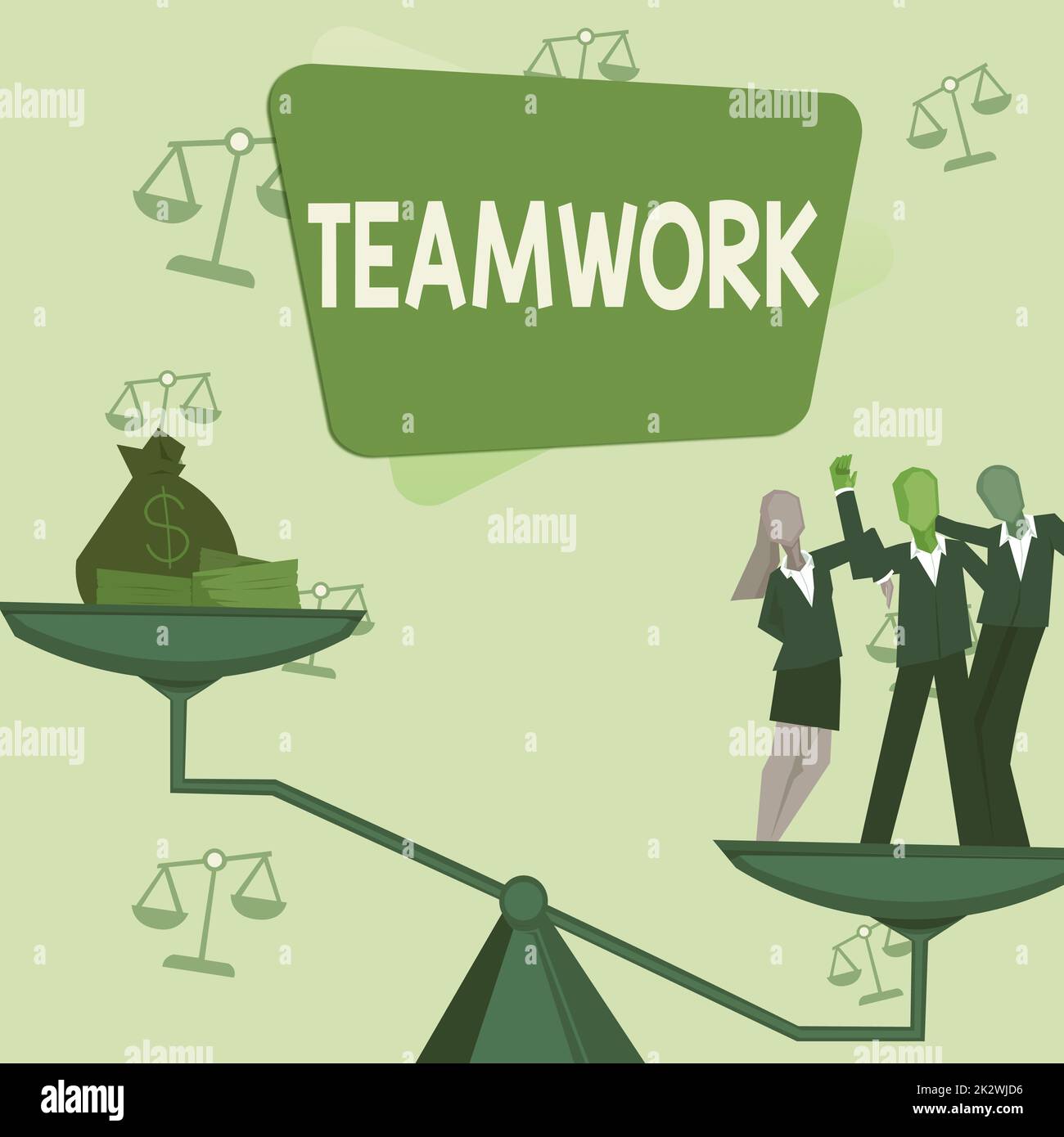 Handwriting text Teamwork. Internet Concept Group of showing who work ...