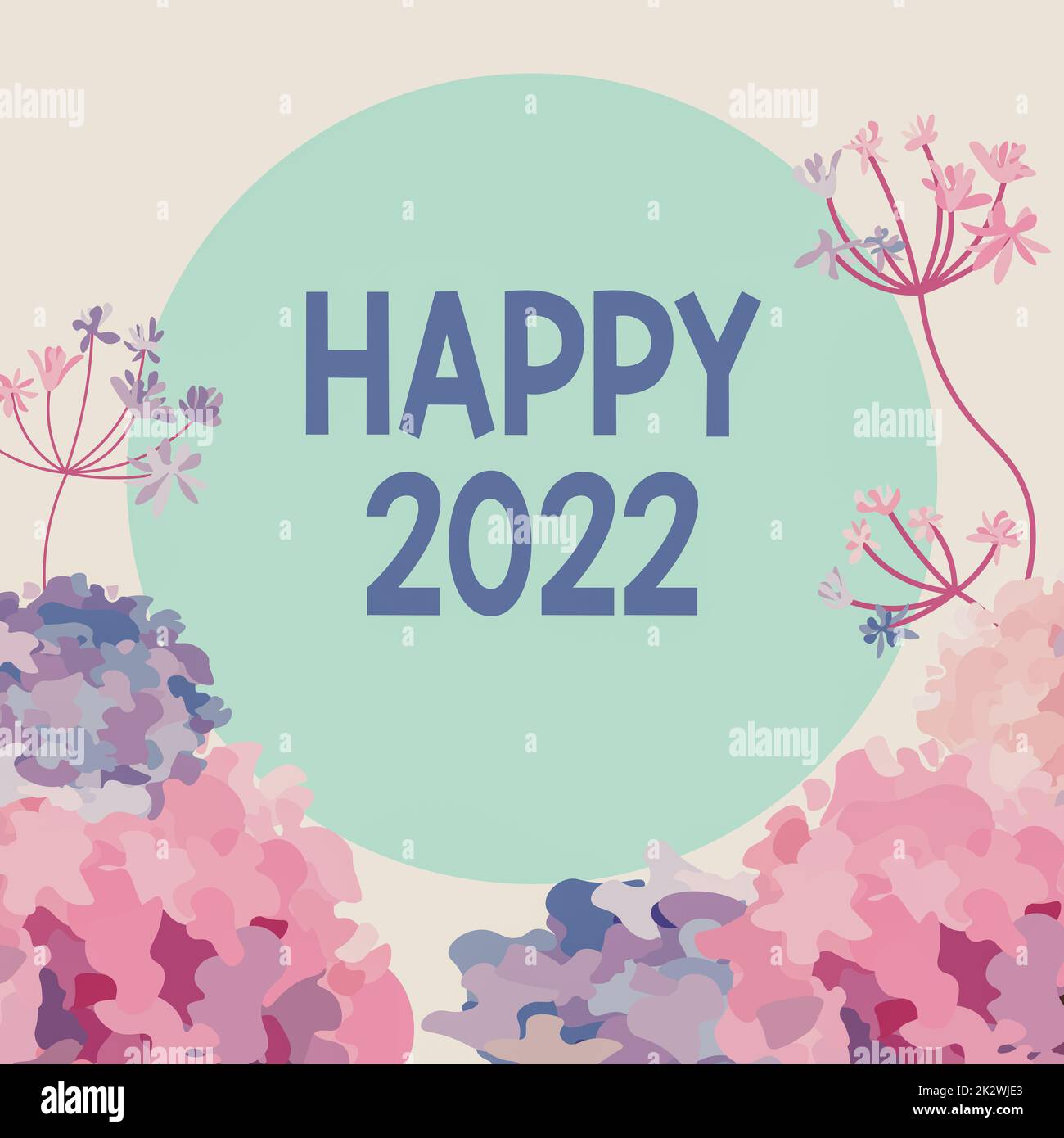 Conceptual caption Happy 2022. Word for time or day at which a new ...