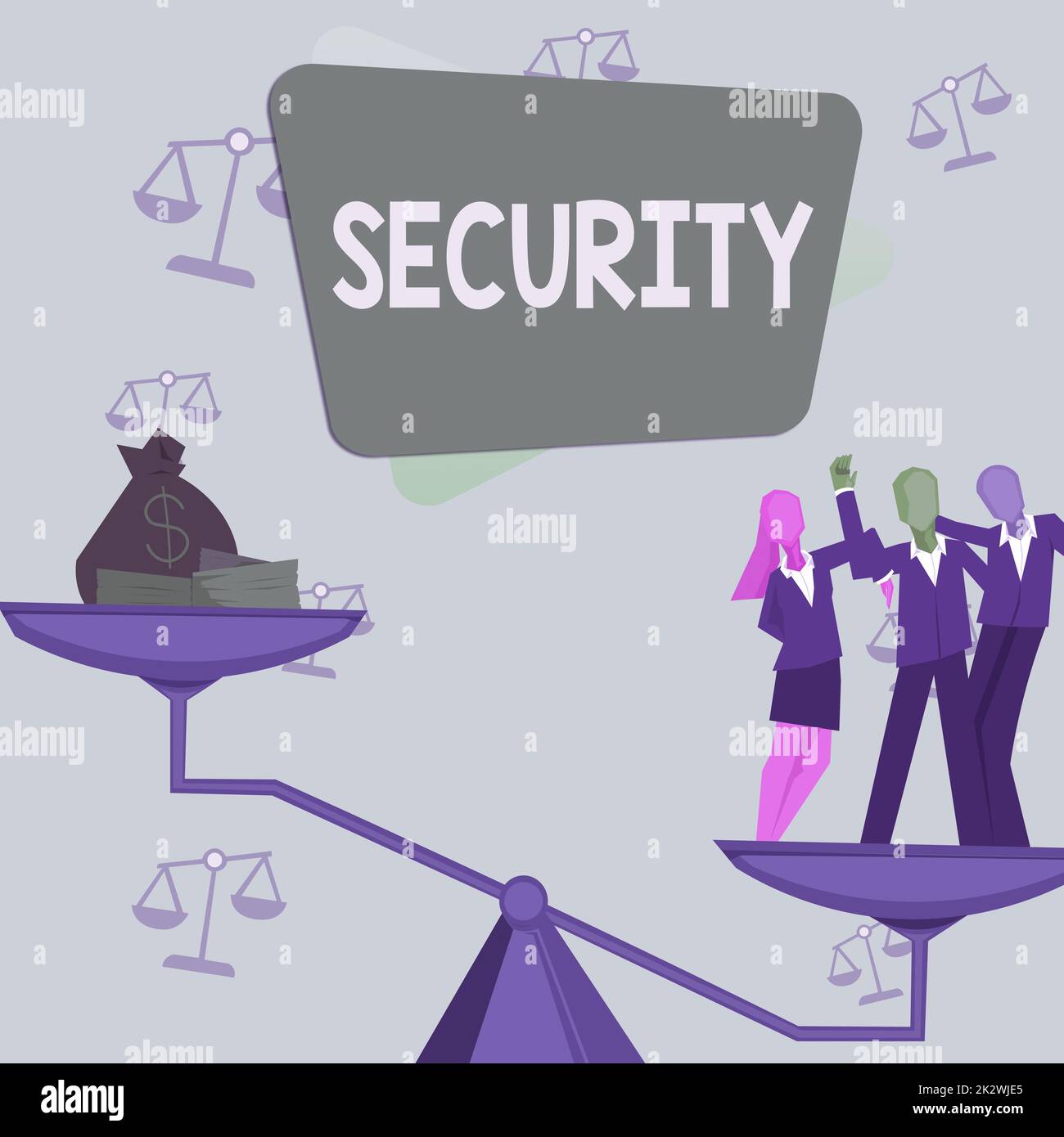 Text sign showing Security. Concept meaning The state of feeling safe ...