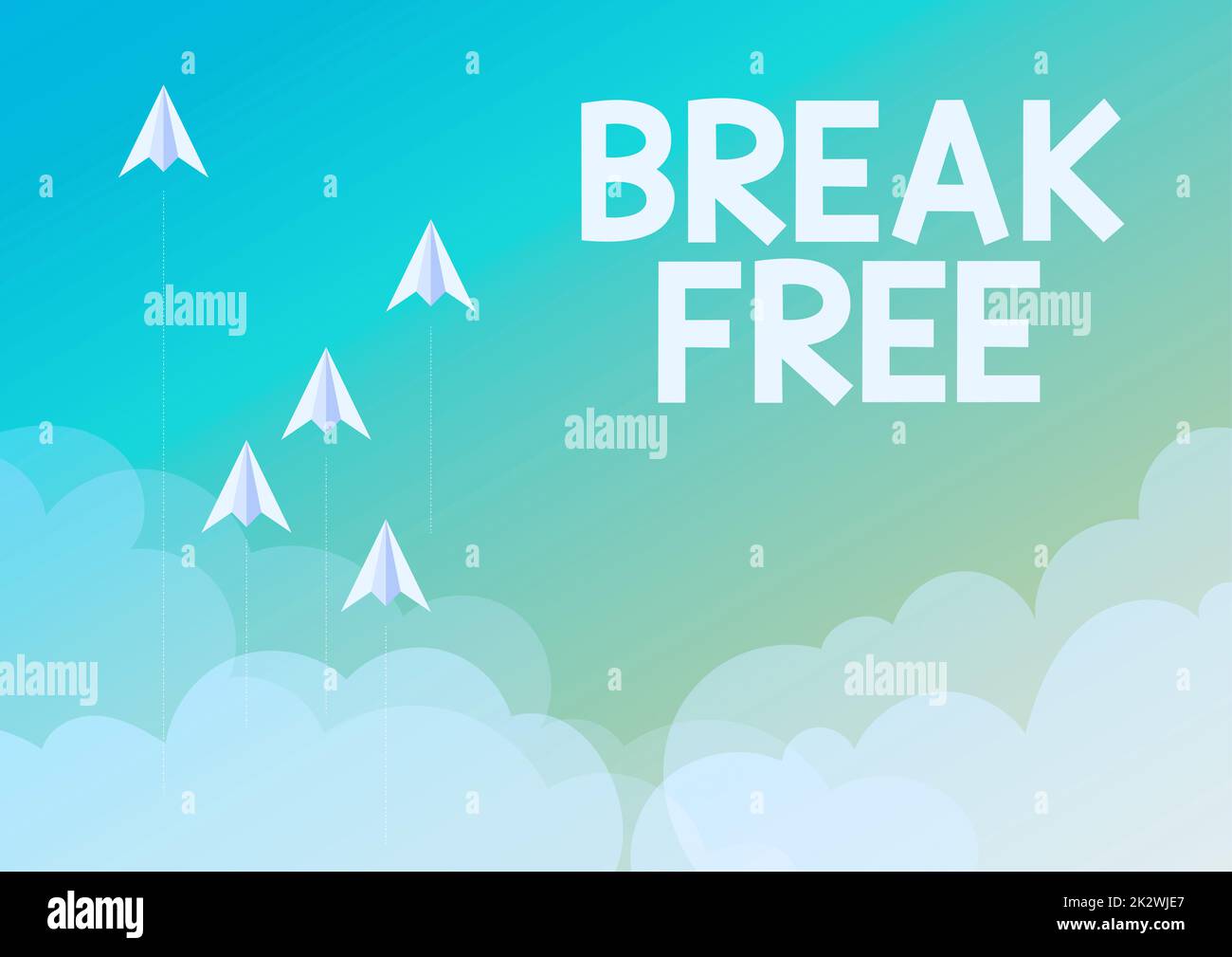 Sign displaying Break Free. Business overview another way of saying ...