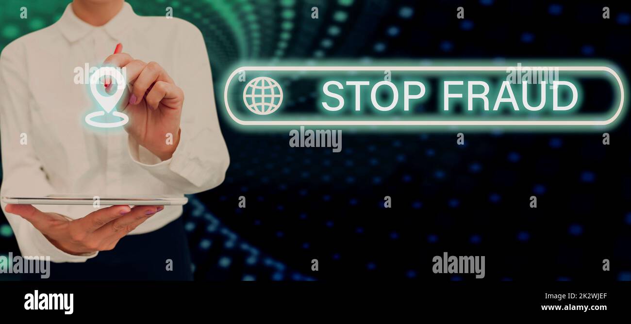 Conceptual display Stop Fraud. Business approach campaign advices ...