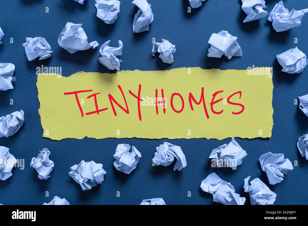 Inspiration showing sign Tiny Homes. Business concept houses contain ...