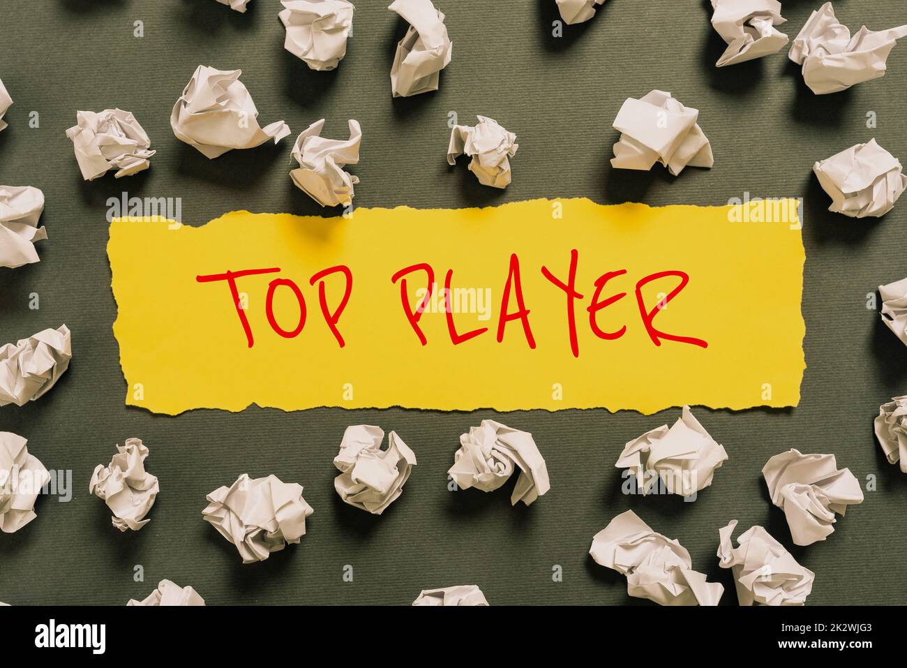 Writing displaying text Top Player. Business concept being best in ...