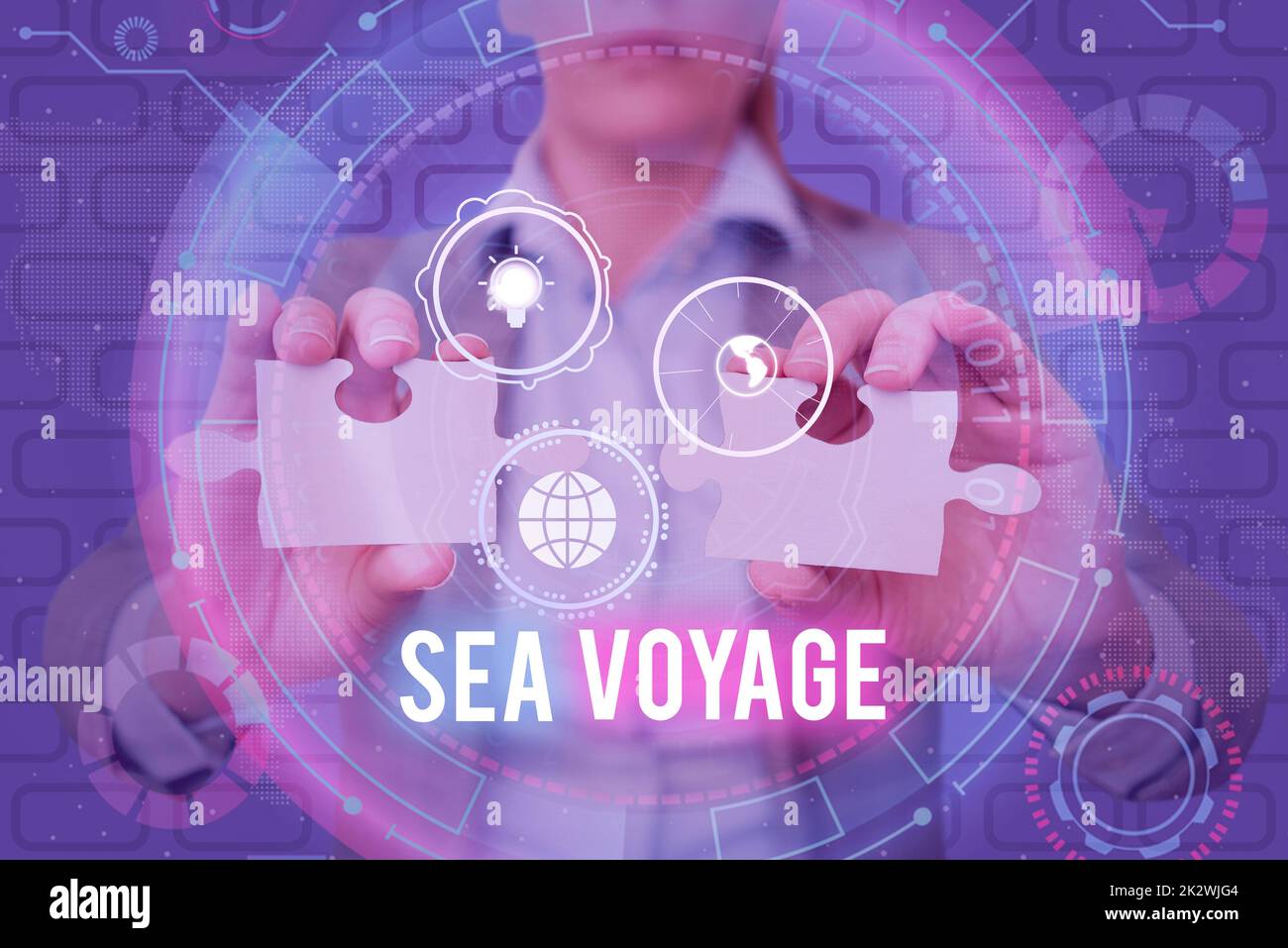 Writing displaying text Sea Voyage. Business approach riding on boat ...