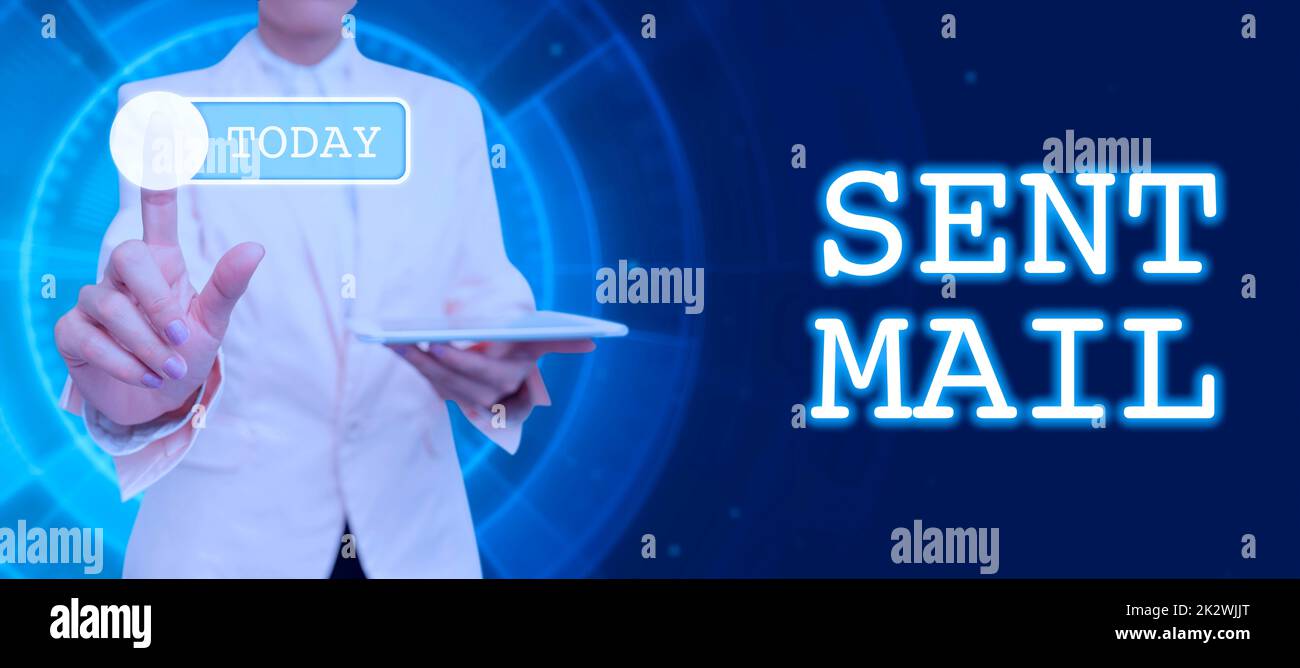 Conceptual display Sent Mail. Business overview Event where a letter to ...