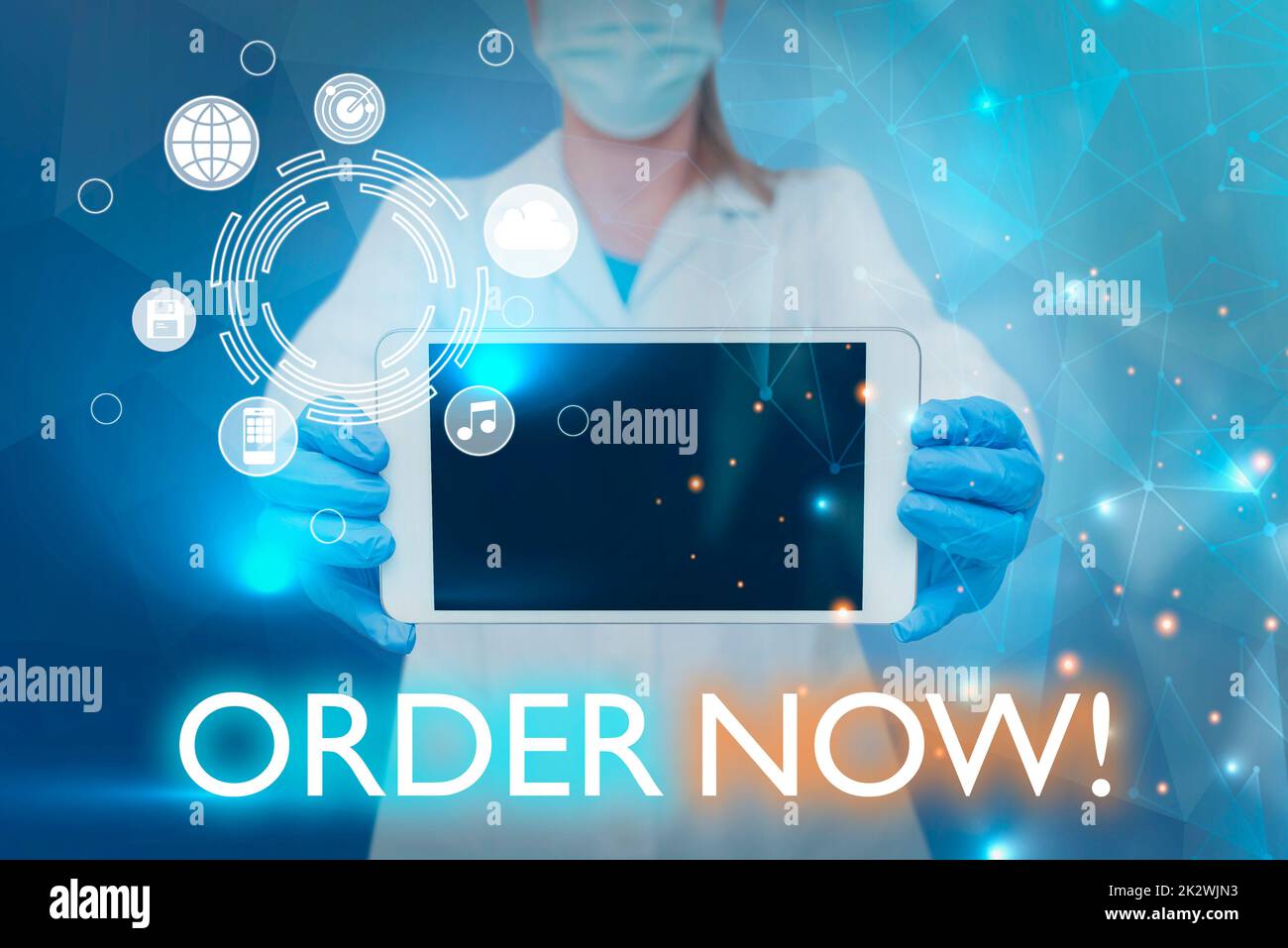 Conceptual caption Order Now. Business showcase service restaurants or ...