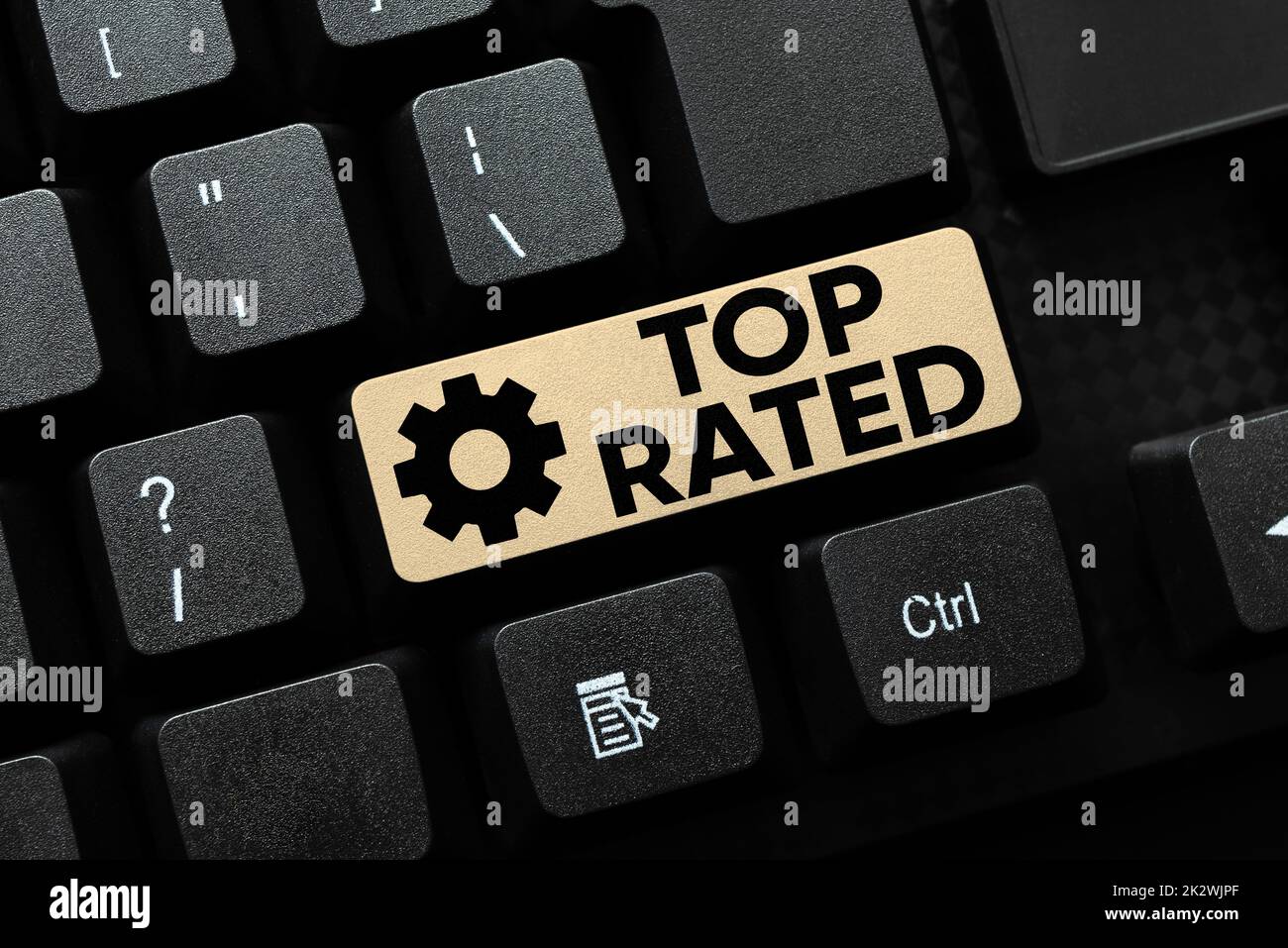 Writing displaying text Top Rated. Business showcase The high amount of ...