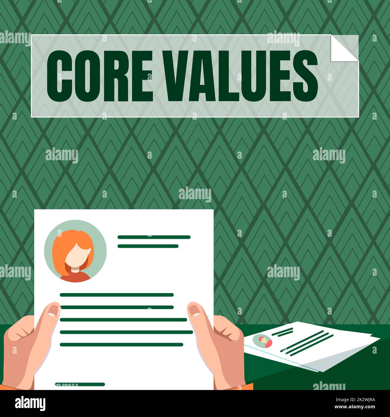 Sign displaying Core Values. Conceptual photo belief person or ...