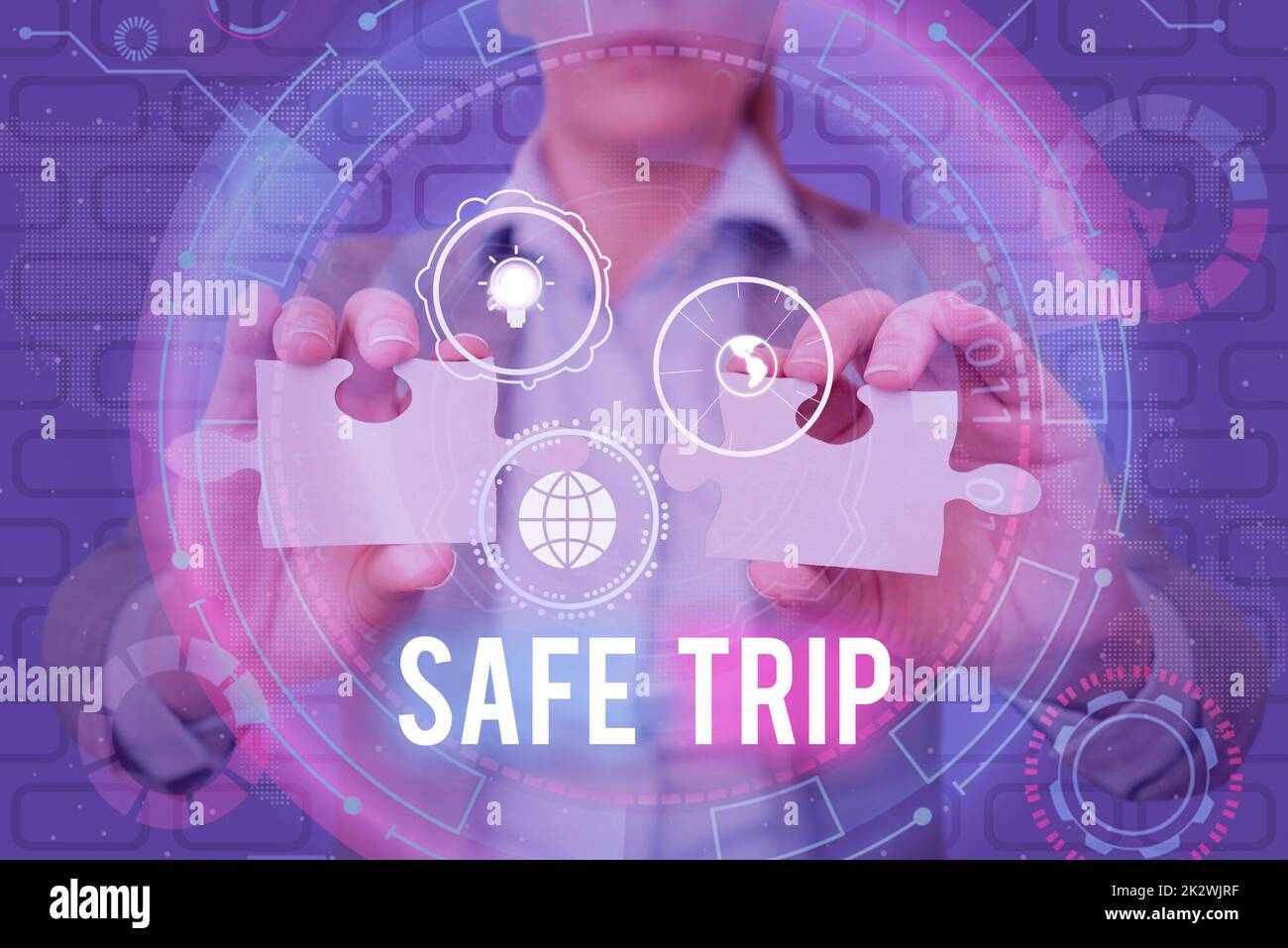 Conceptual display Safe Trip. Business idea wishing someone to reach ...