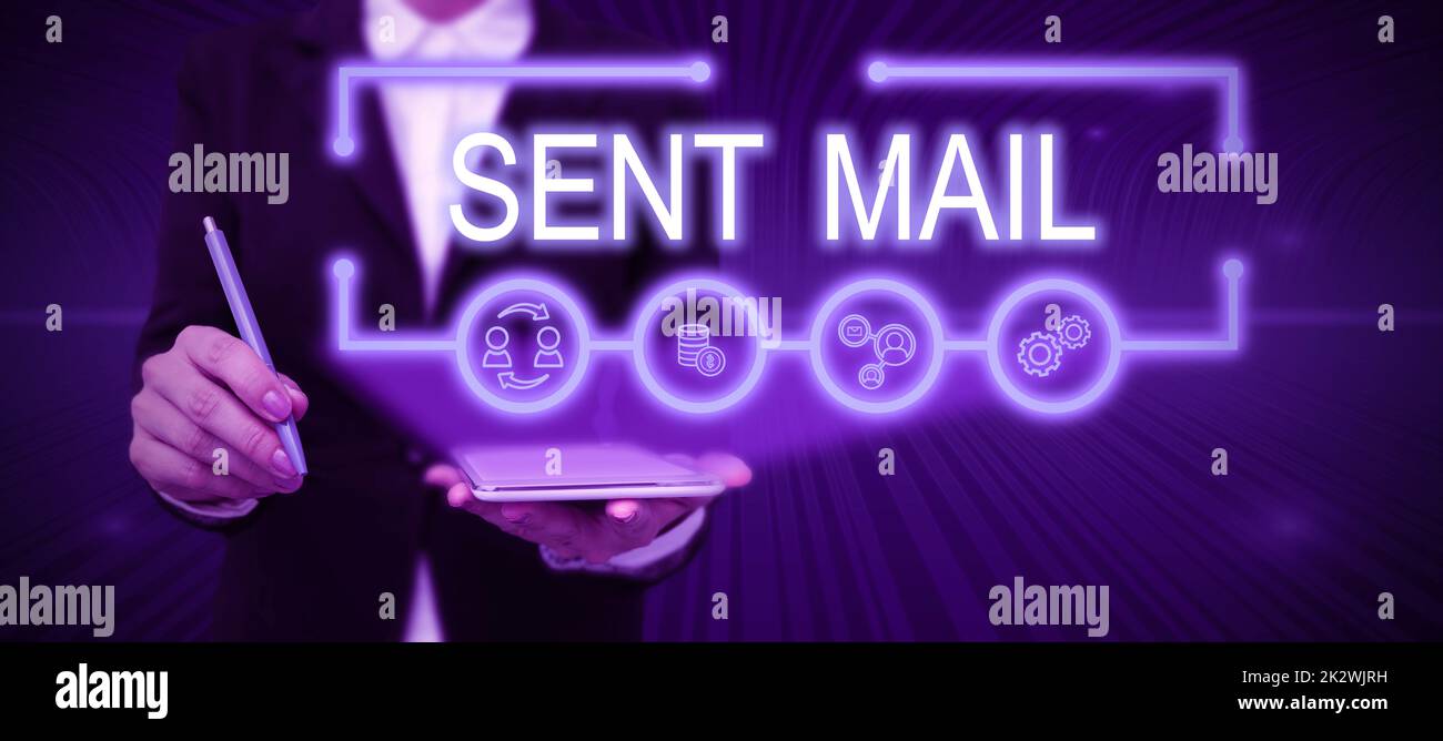 Conceptual caption Sent Mail. Internet Concept Event where a letter to ...