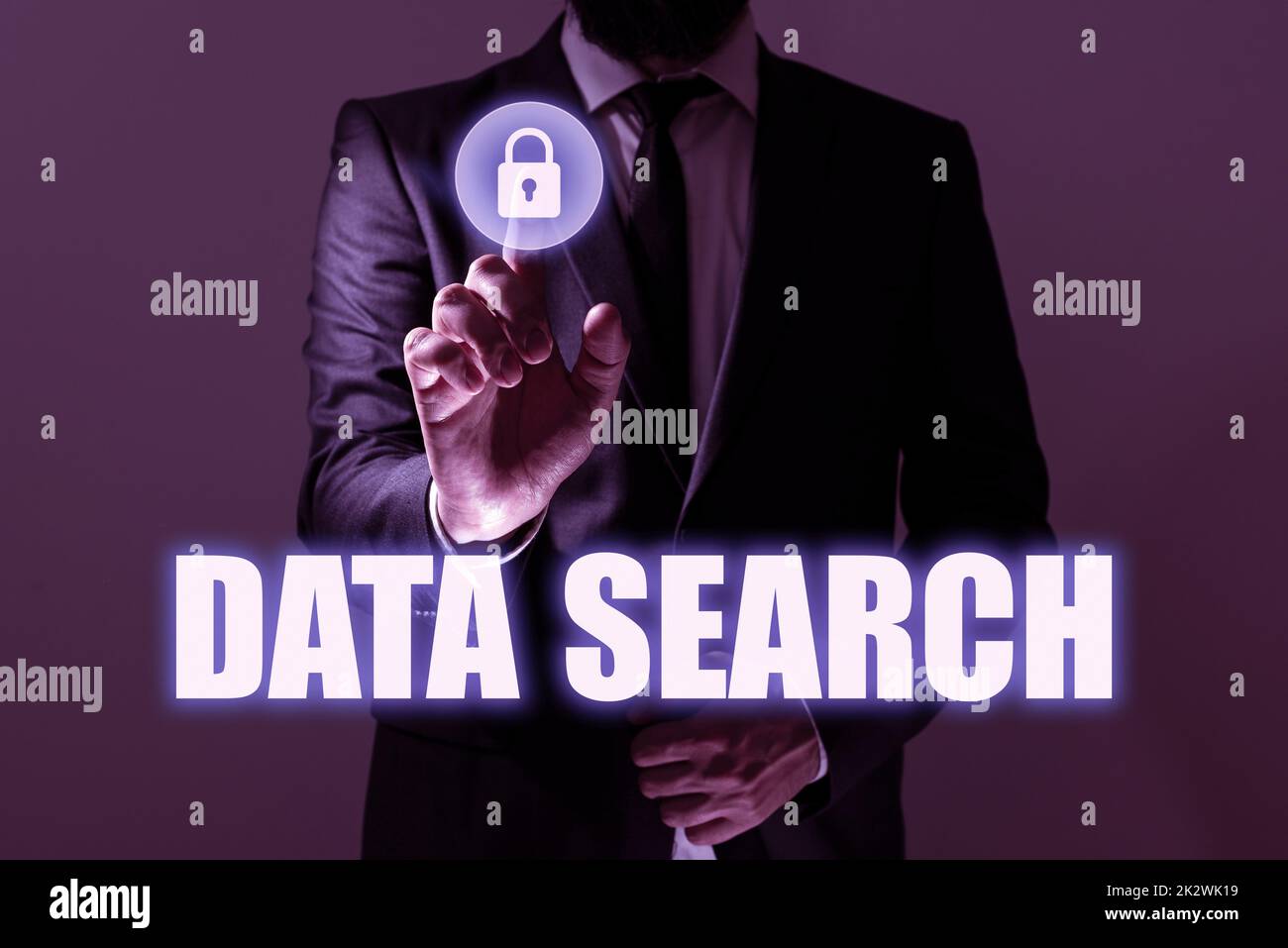 Sign displaying Data Search. Business approach gathers and reports ...