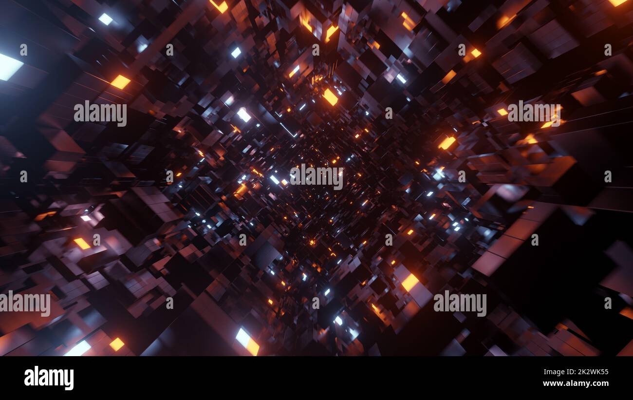 Metallic Block Space Stock Photo - Alamy
