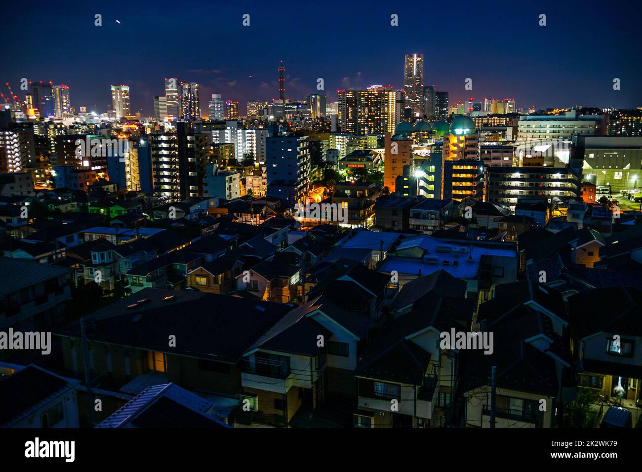 Minato Mirai of night view Stock Photo - Alamy