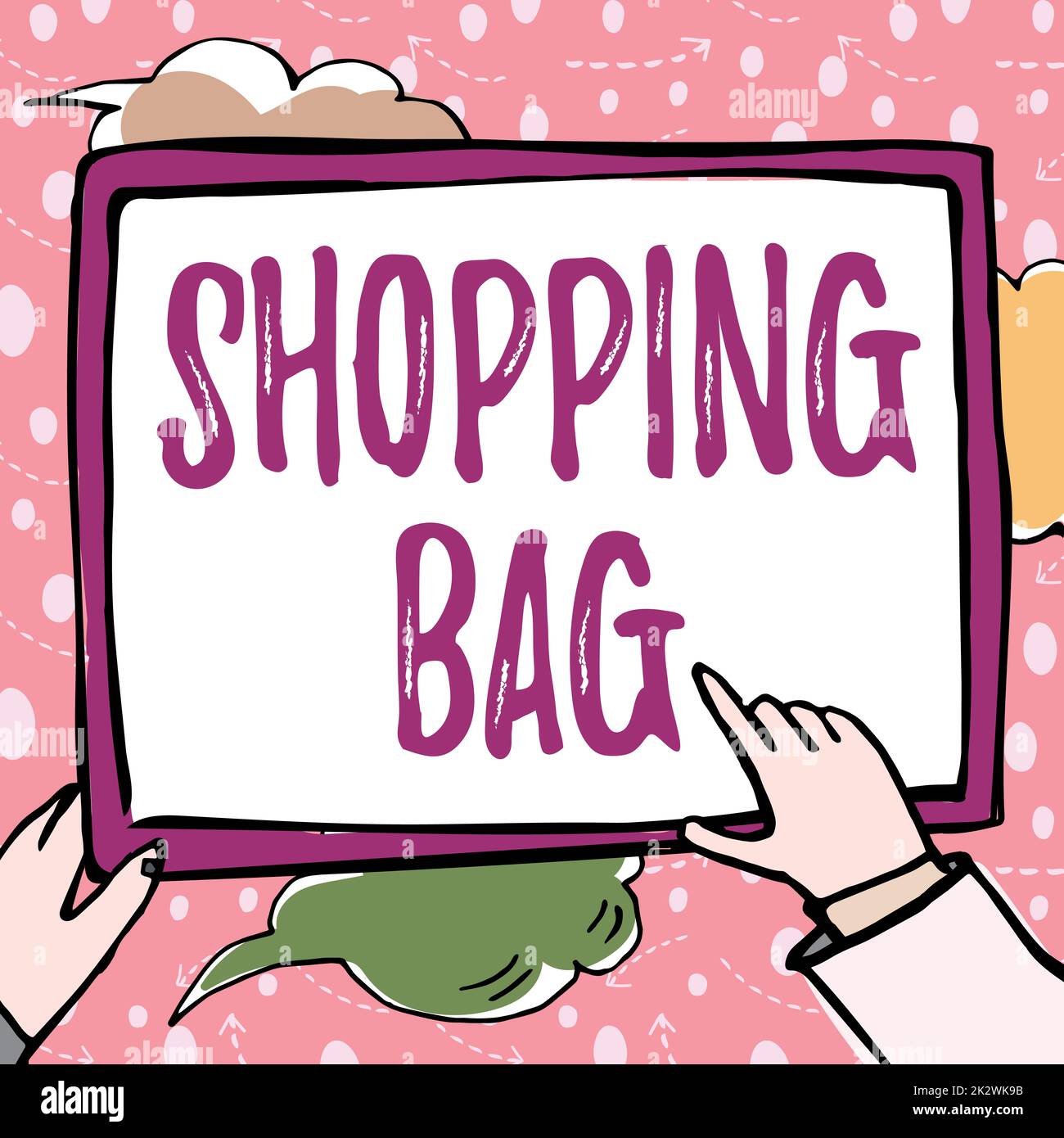 Text showing inspiration Shopping Bag. Word Written on Containers for ...