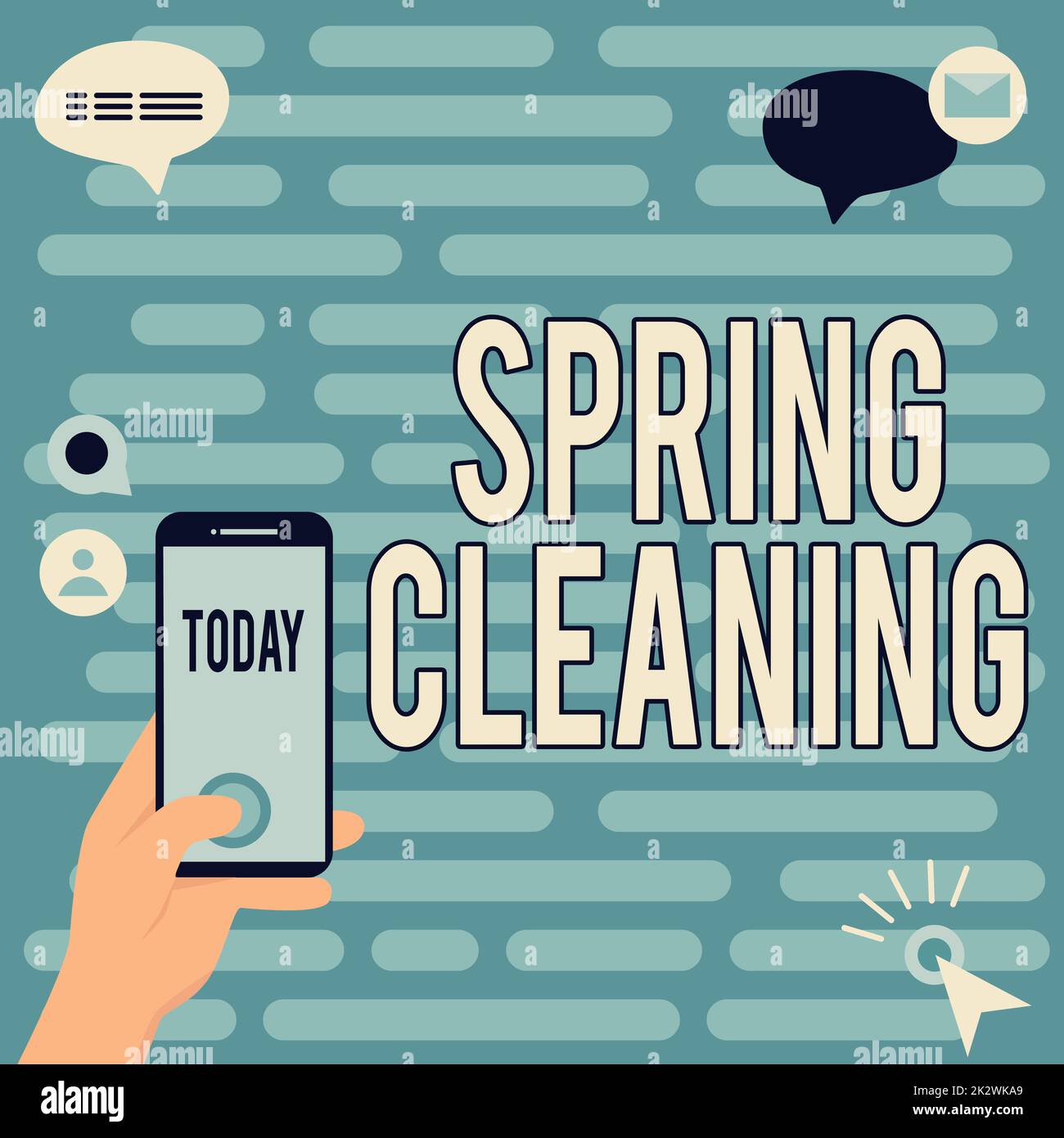 Text showing inspiration Spring Cleaning. Word for practice of ...