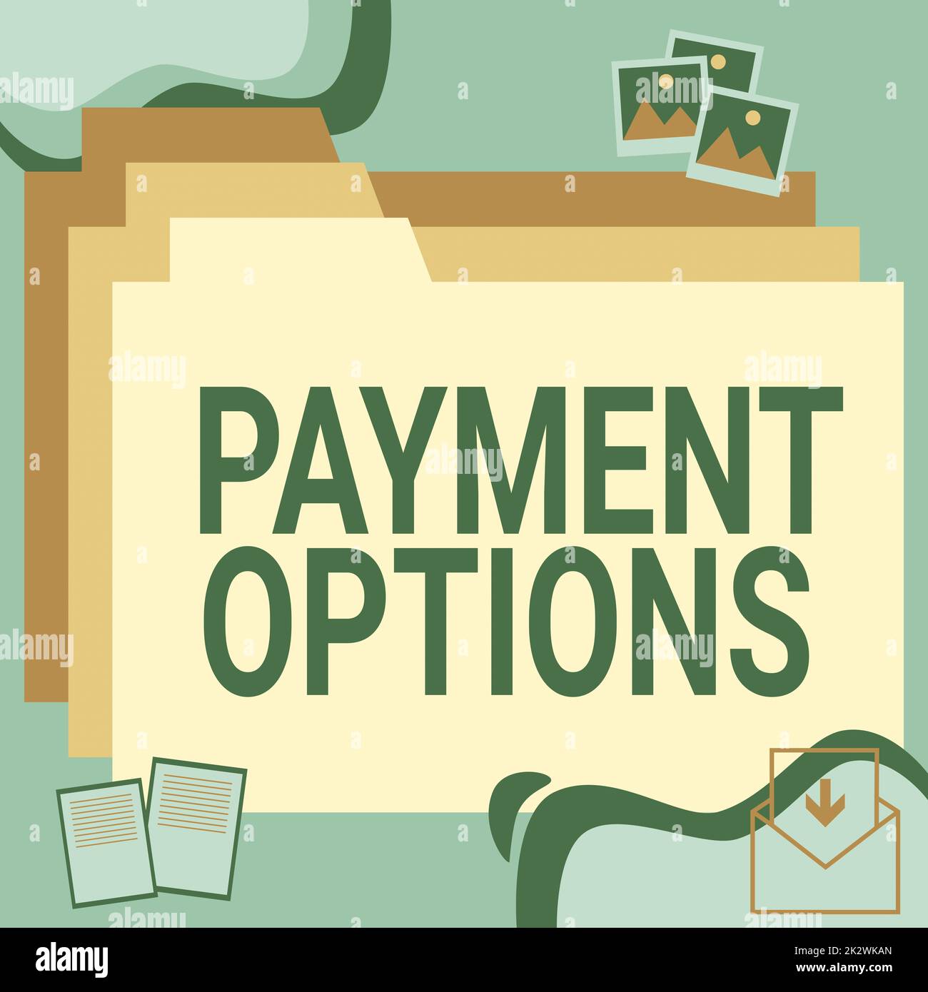 Handwriting text Payment Options. Word Written on The way of chosen to ...