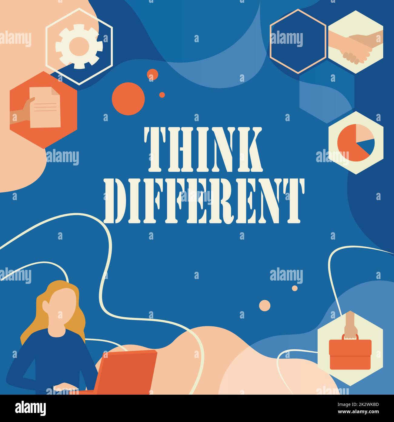 Sign displaying Think Different. Business showcase be unique with your ...