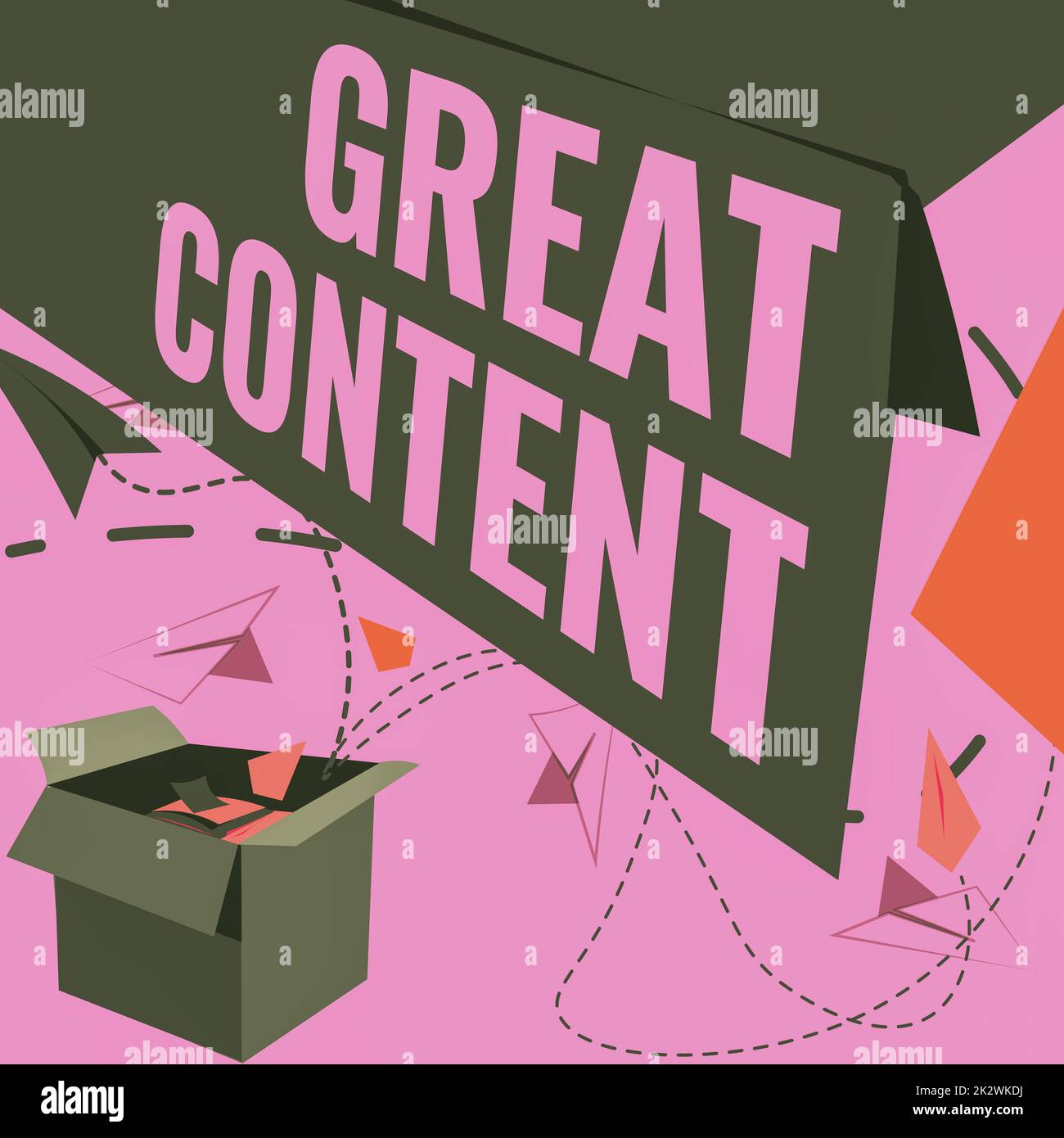 Writing displaying text Great Content. Business overview Satisfaction ...