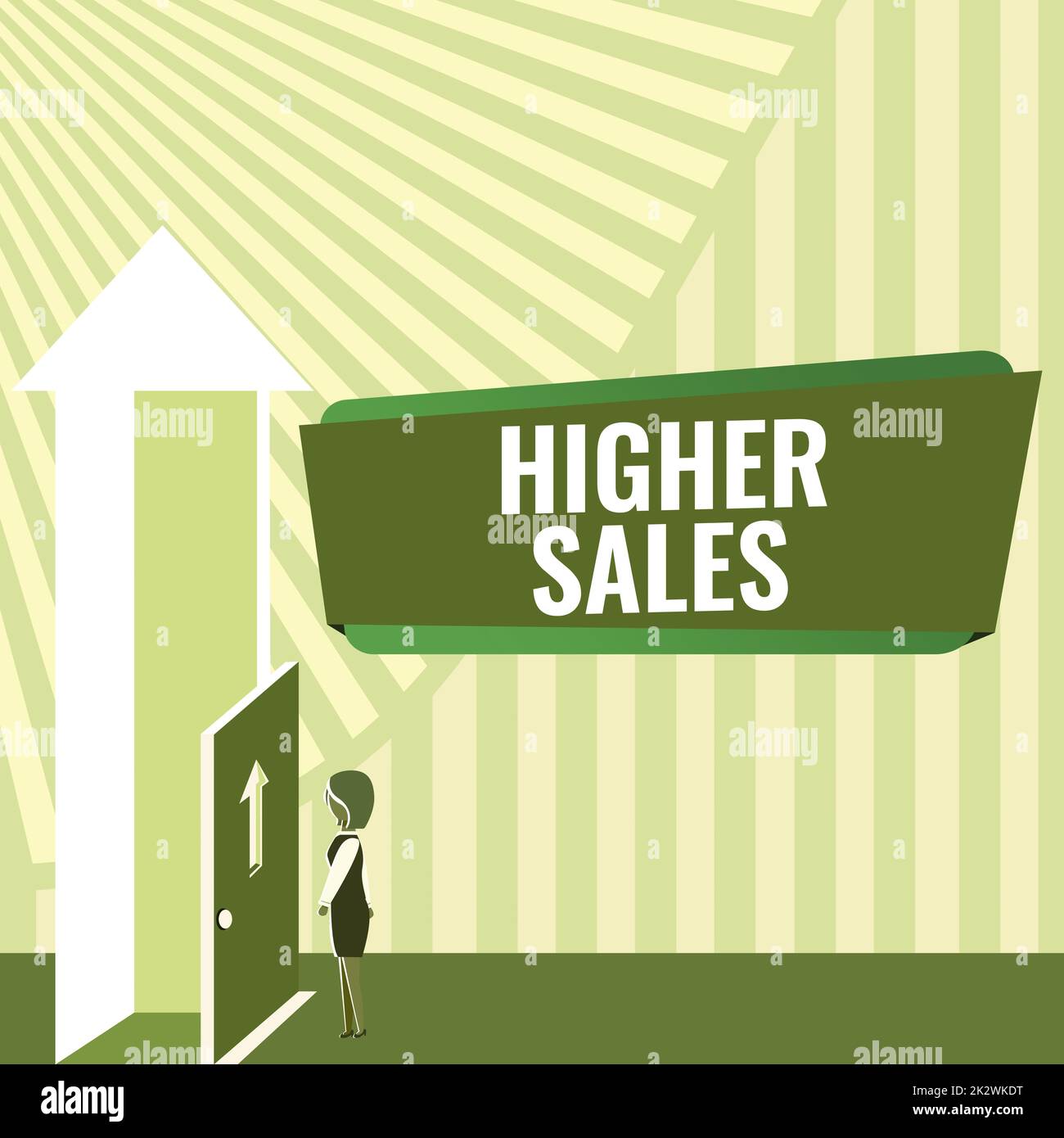 Hand writing sign Higher Sales. Word Written on The average sold ...