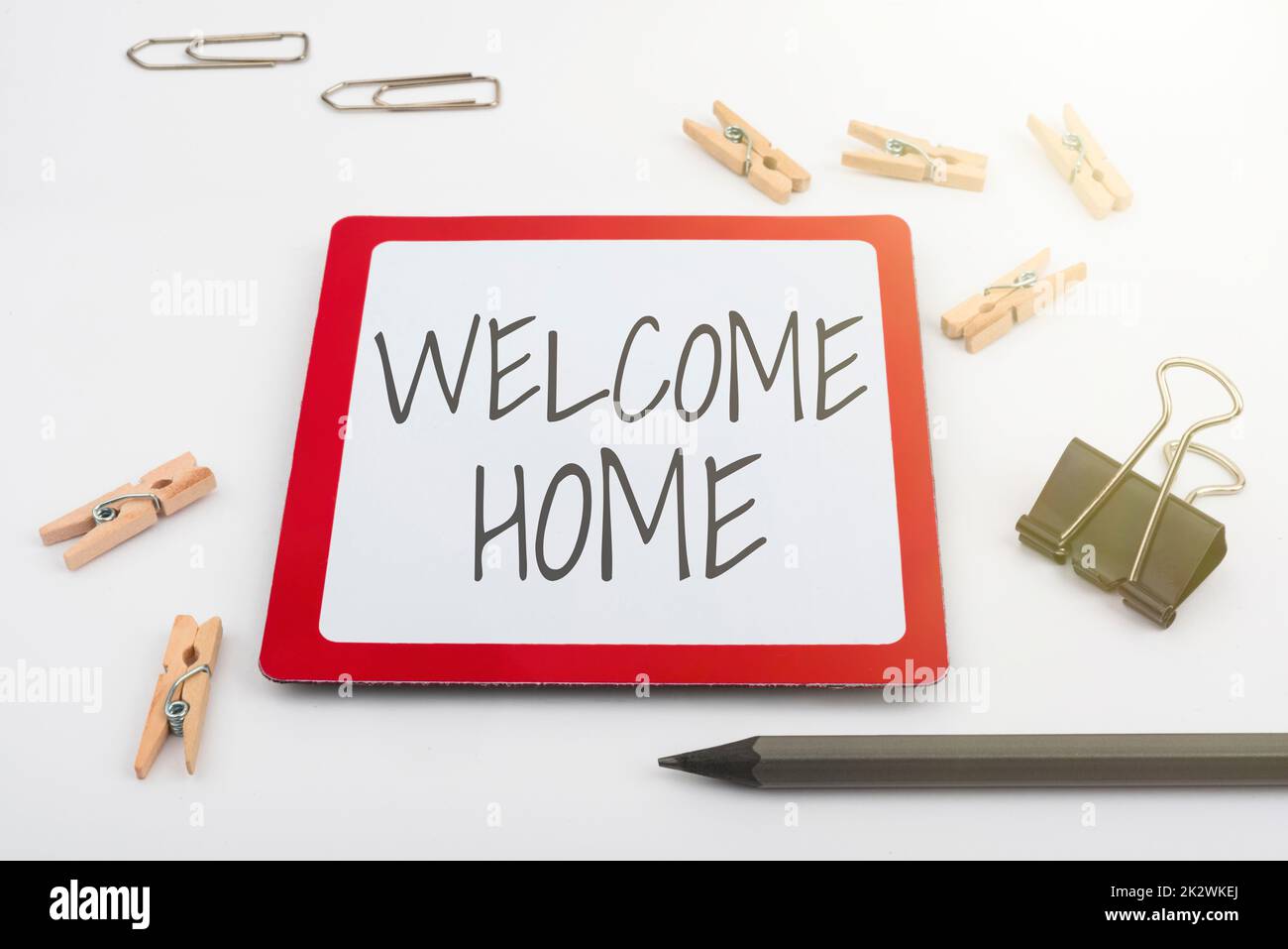 Handwriting text Welcome Home. Business overview Expression Greetings ...