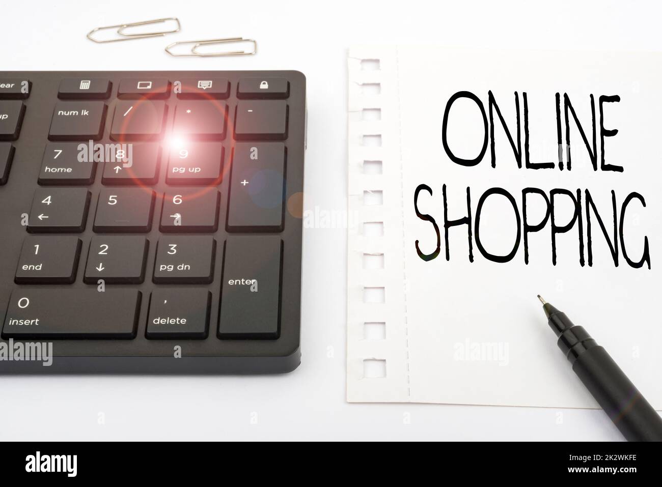 Text sign showing Online Shopping. Internet Concept allows consumers to ...