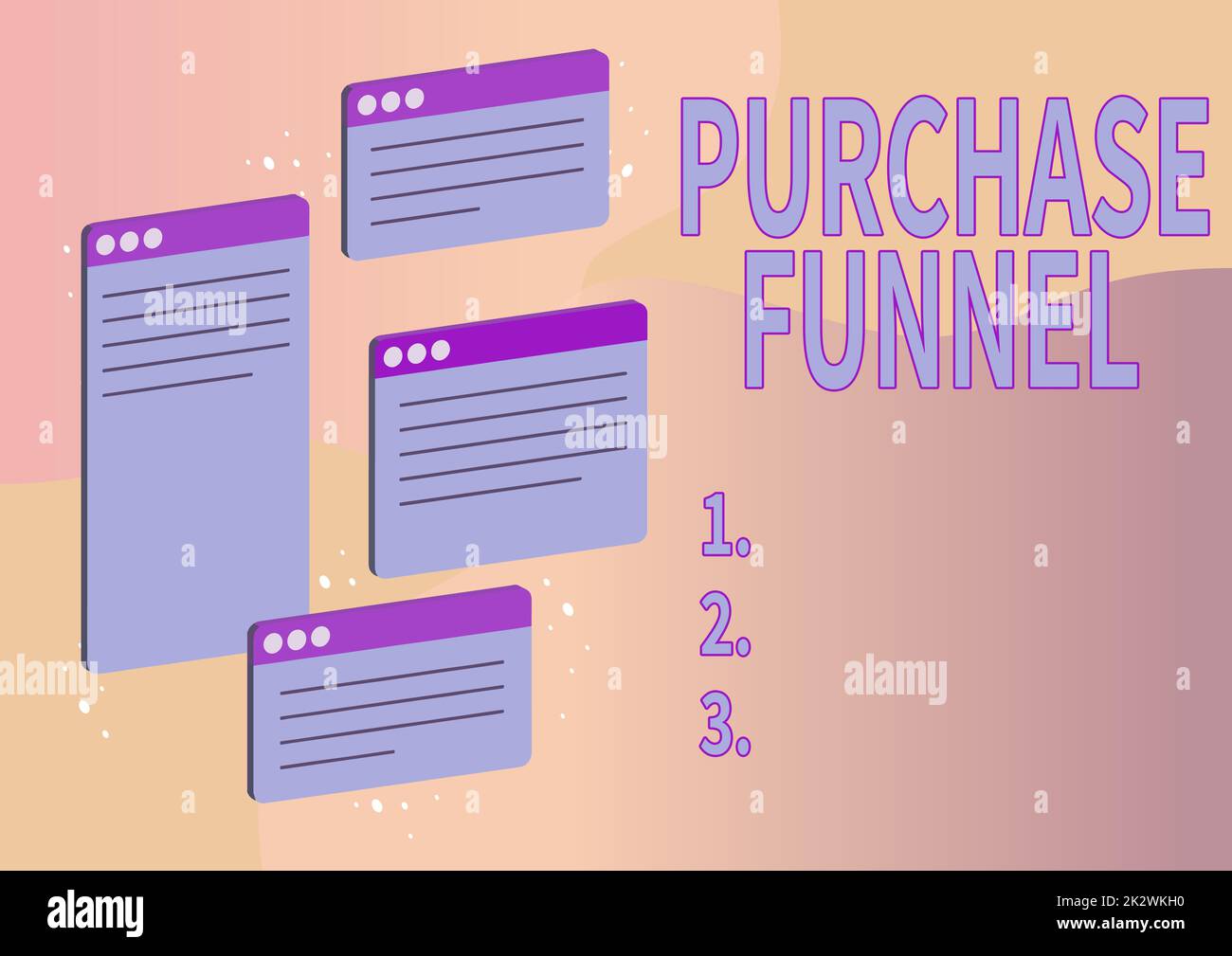 Hand writing sign Purchase Funnel. Business idea consumer model which ...