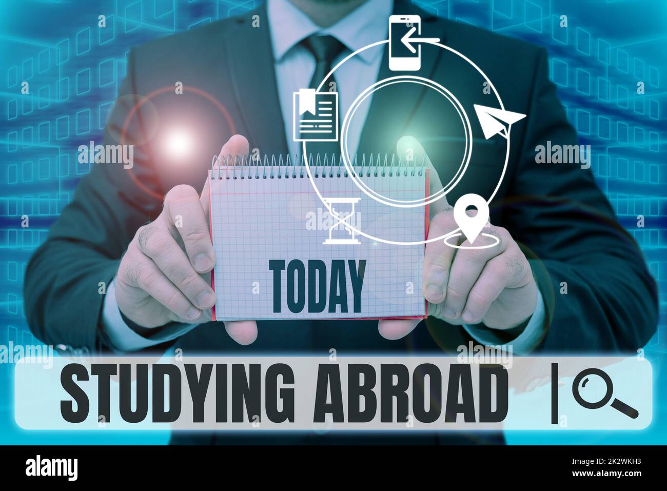 Sign displaying Studying Abroad. Concept meaning learn outside of home ...
