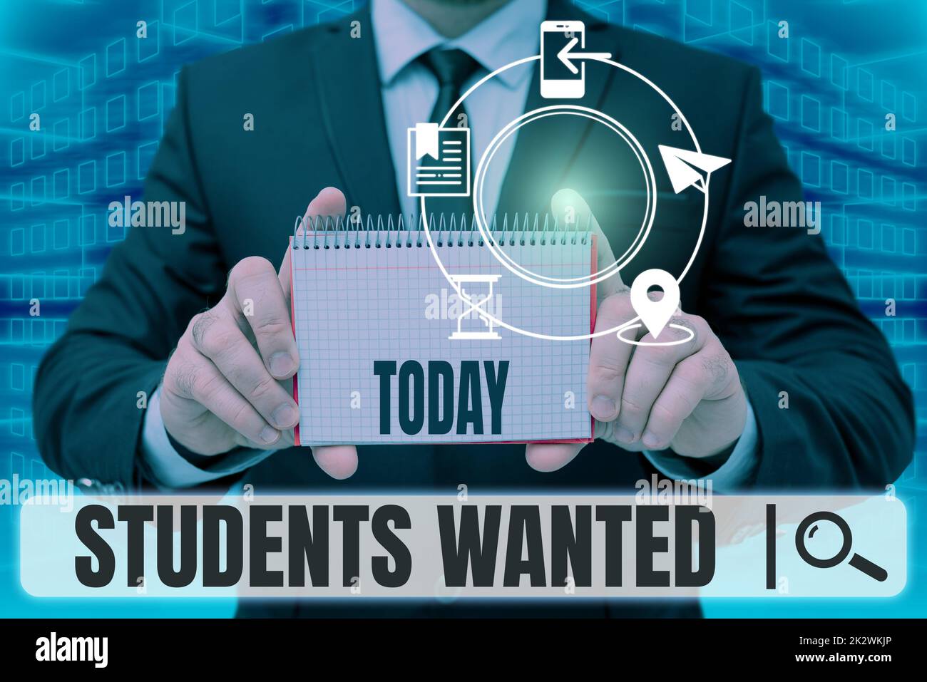 Writing displaying text Students Wanted. Conceptual photo list of ...