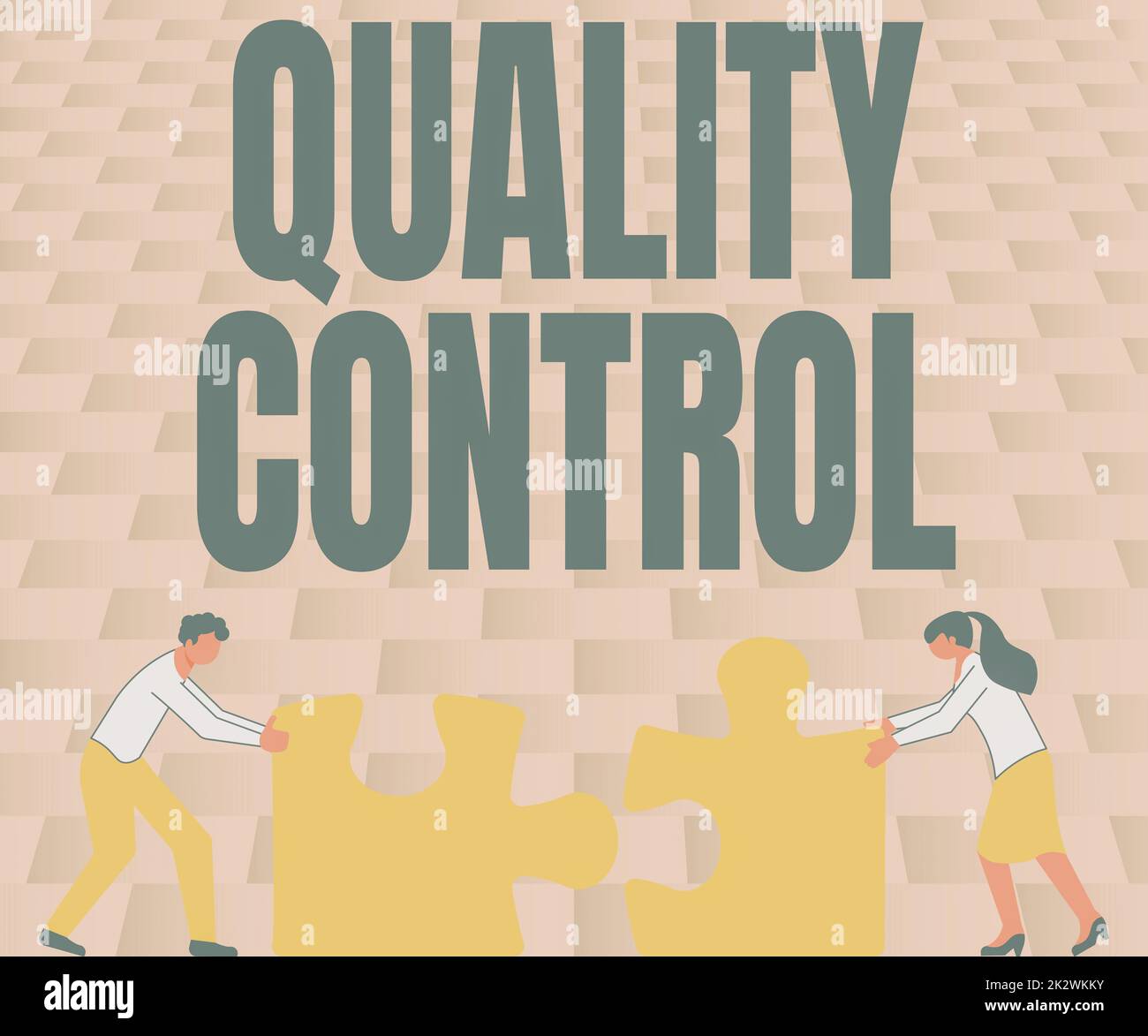 Handwriting text Quality Control. Business idea insure that product or ...