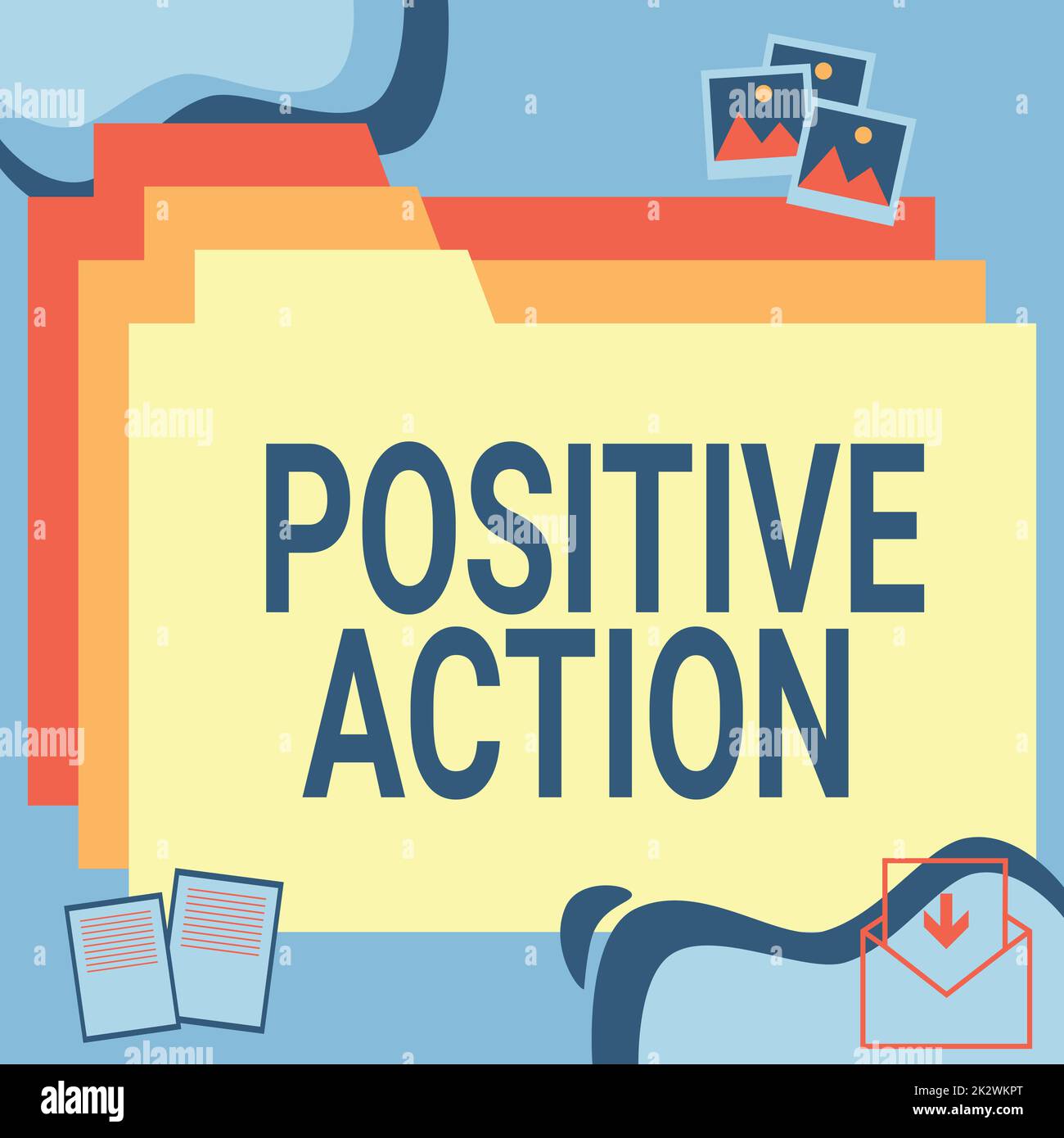 Text showing inspiration Positive Action. Business concept doing good ...