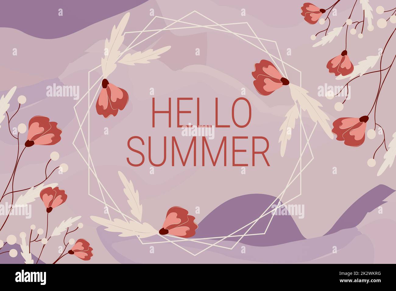 Text sign showing Hello Summer. Internet Concept Welcoming the warmest ...