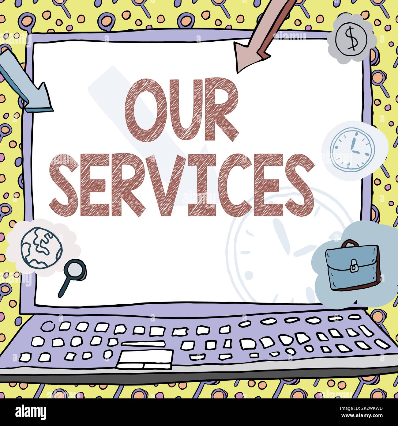 Writing displaying text Our Services. Business approach The occupation ...