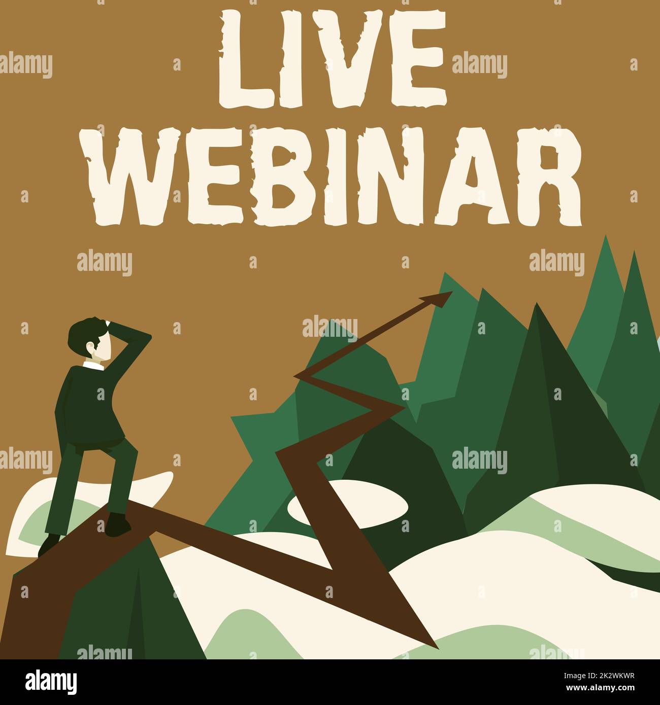 Sign displaying Live Webinar. Conceptual photo Interactive seminar ...