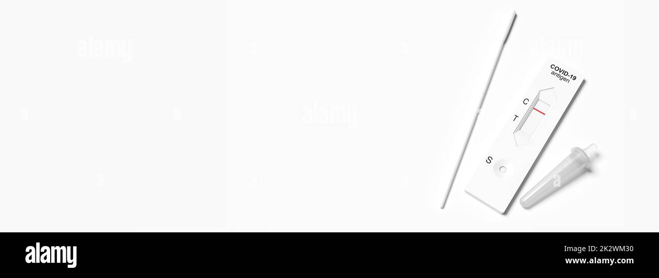 Negative test result by using rapid test device for COVID-19. 3d ...
