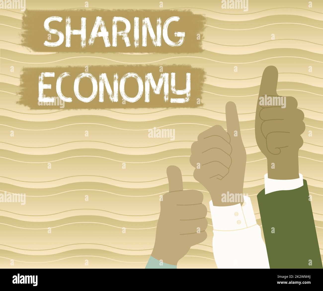 Conceptual display Sharing Economy. Business showcase economic model ...