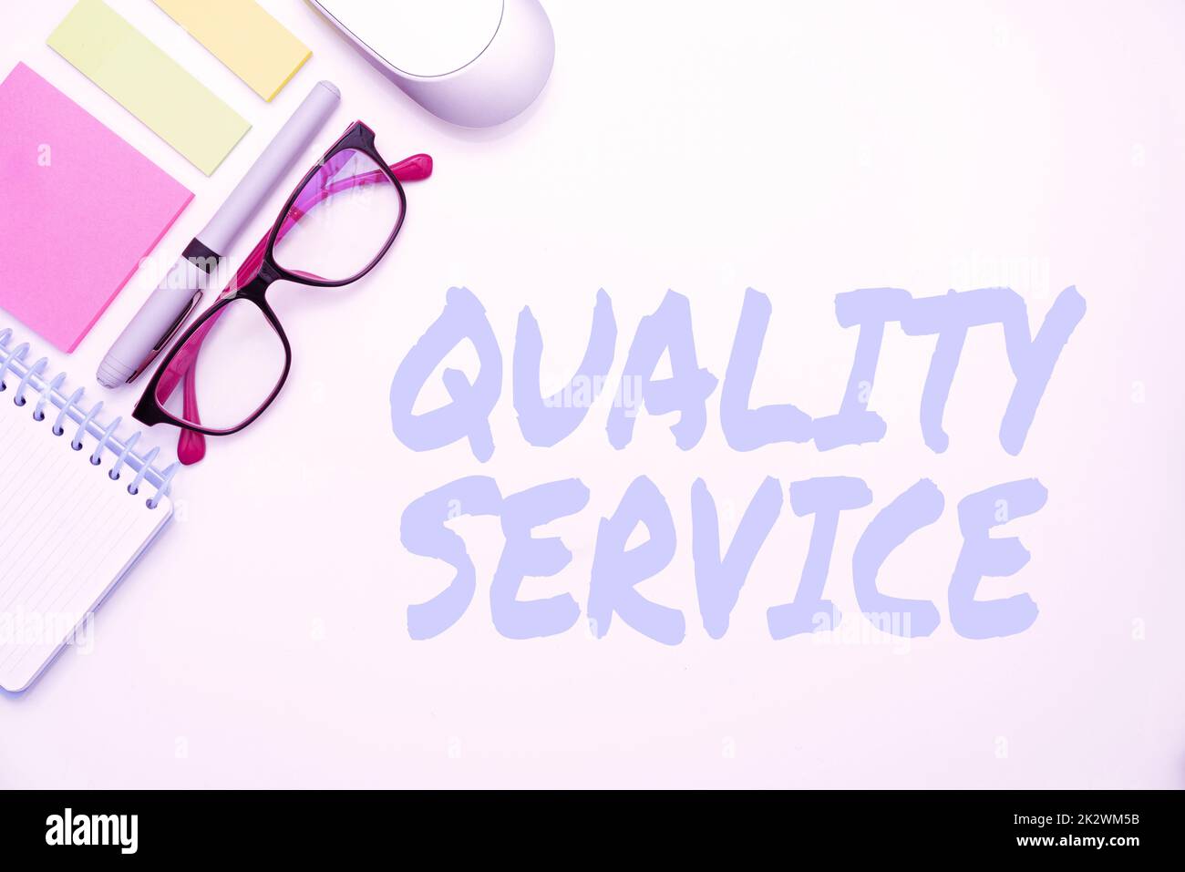 Text sign showing Quality Service. Business idea how well delivered ...