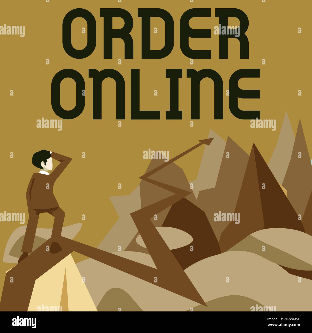 Text sign showing Order Online. Business concept Buying goods and ...