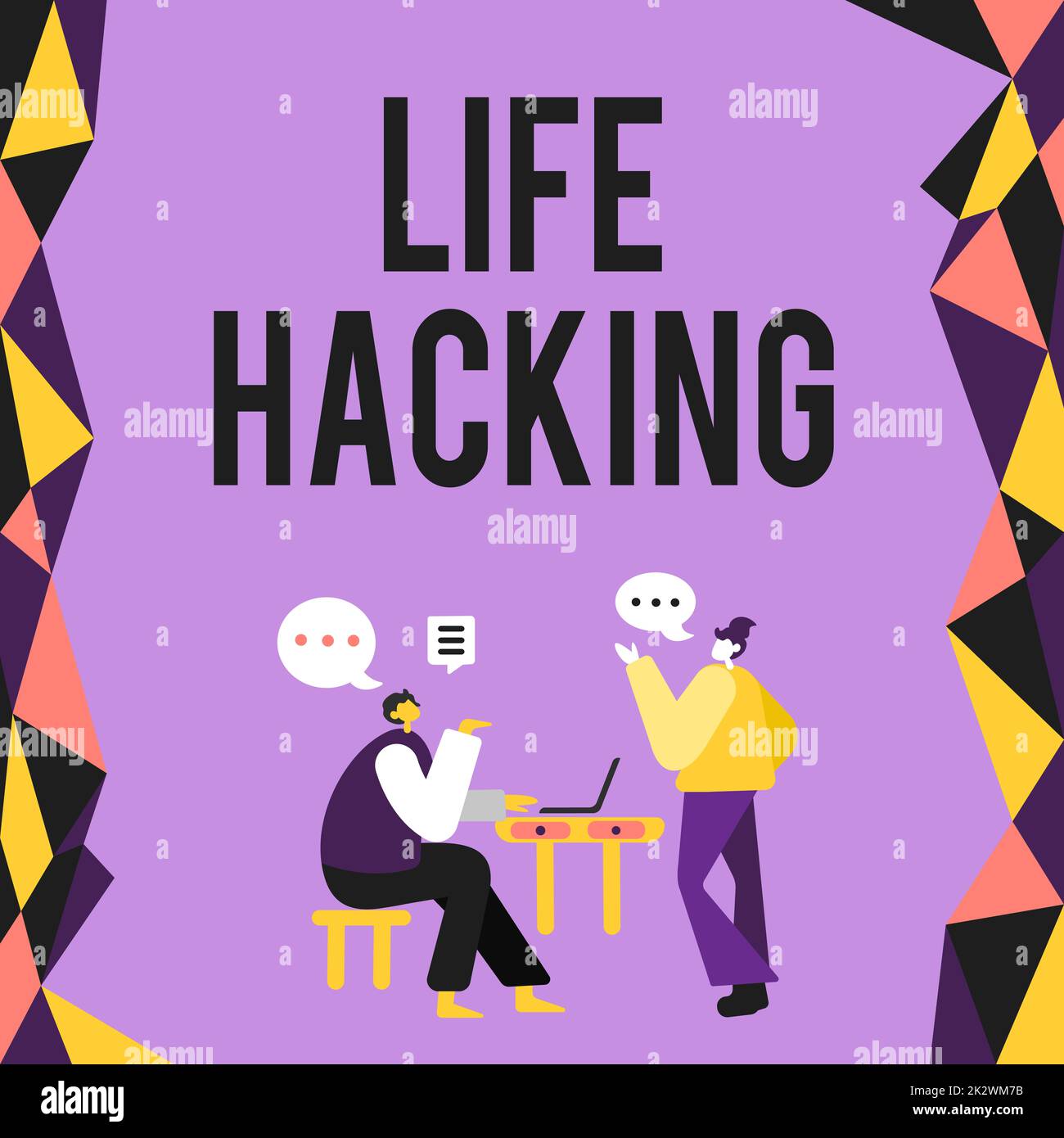 Conceptual caption Life Hacking. Business approach Simple and clever ...