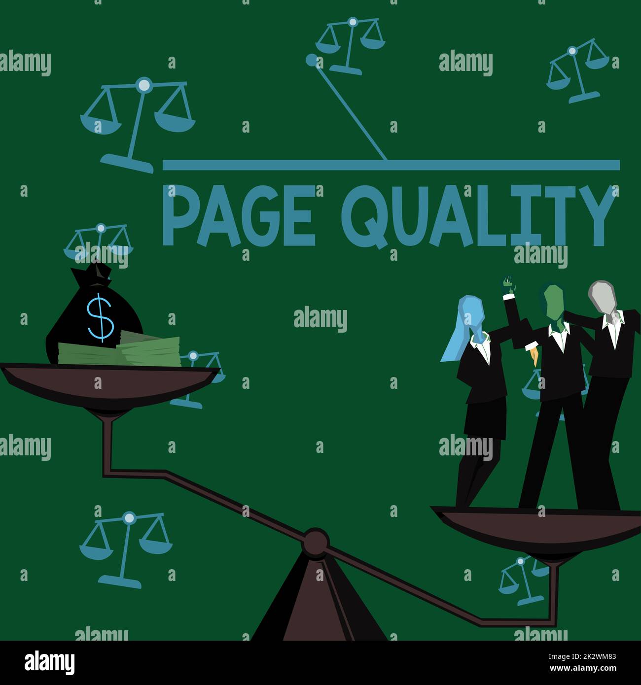 Text sign showing Page Quality. Business approach Effectiveness of a ...