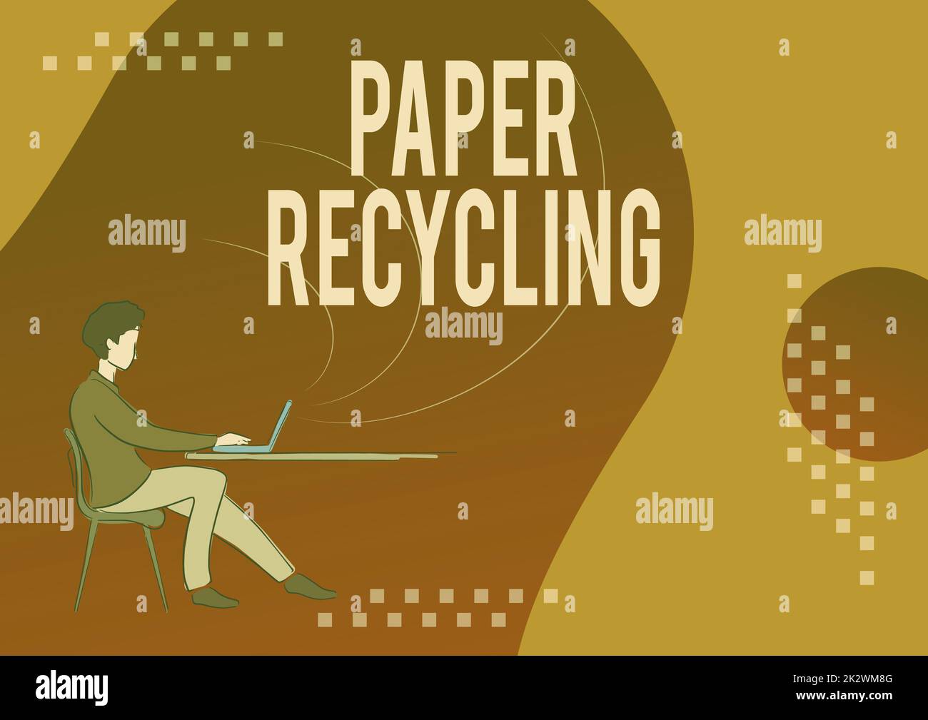 Conceptual display Paper Recycling. Business showcase Using the waste ...