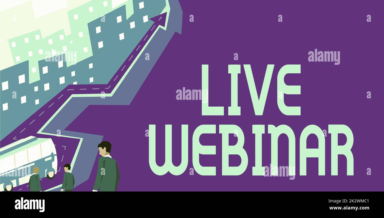 Inspiration showing sign Live Webinar. Business concept Interactive ...