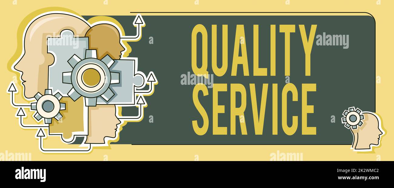 Handwriting text Quality Service. Business overview how well delivered ...