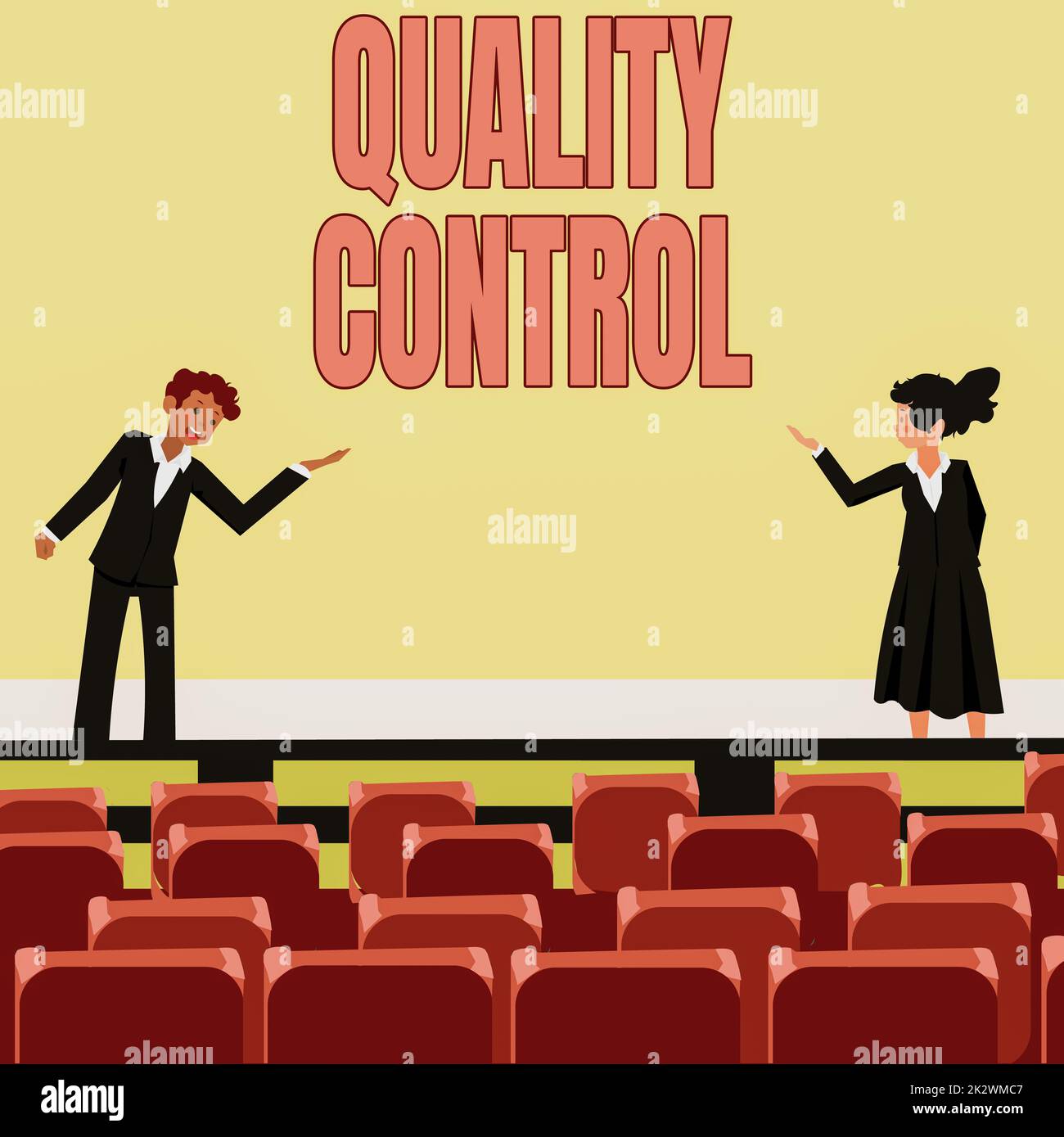 Text sign showing Quality Control. Internet Concept insure that product ...