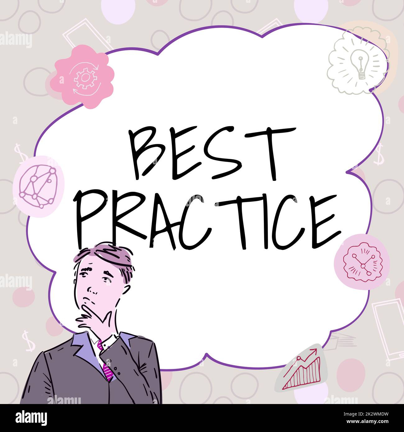 Hand writing sign Best Practice. Business approach Method Systematic ...