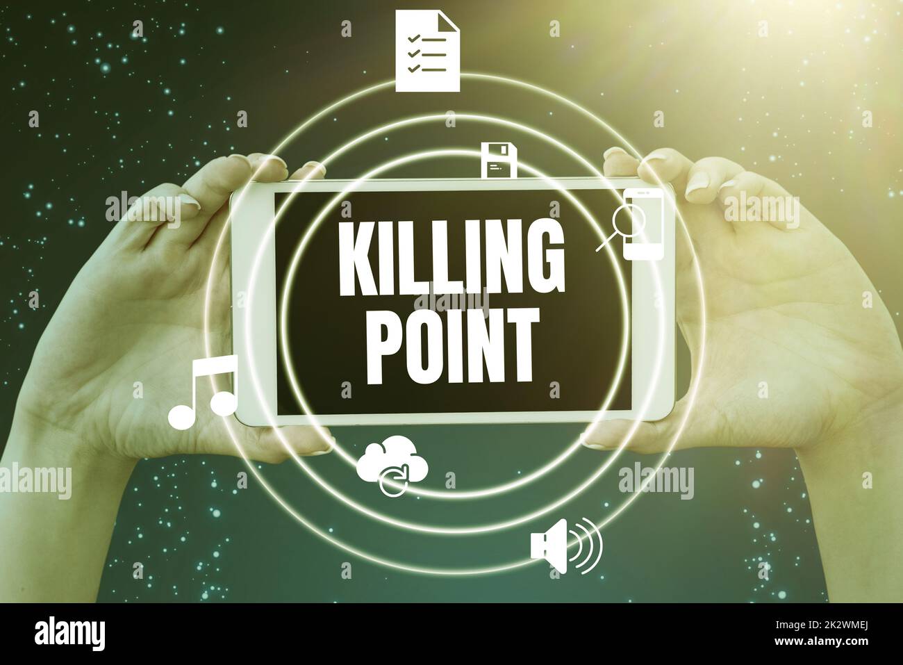 Text showing inspiration Killing Point. Word for Phase End Review Stage ...