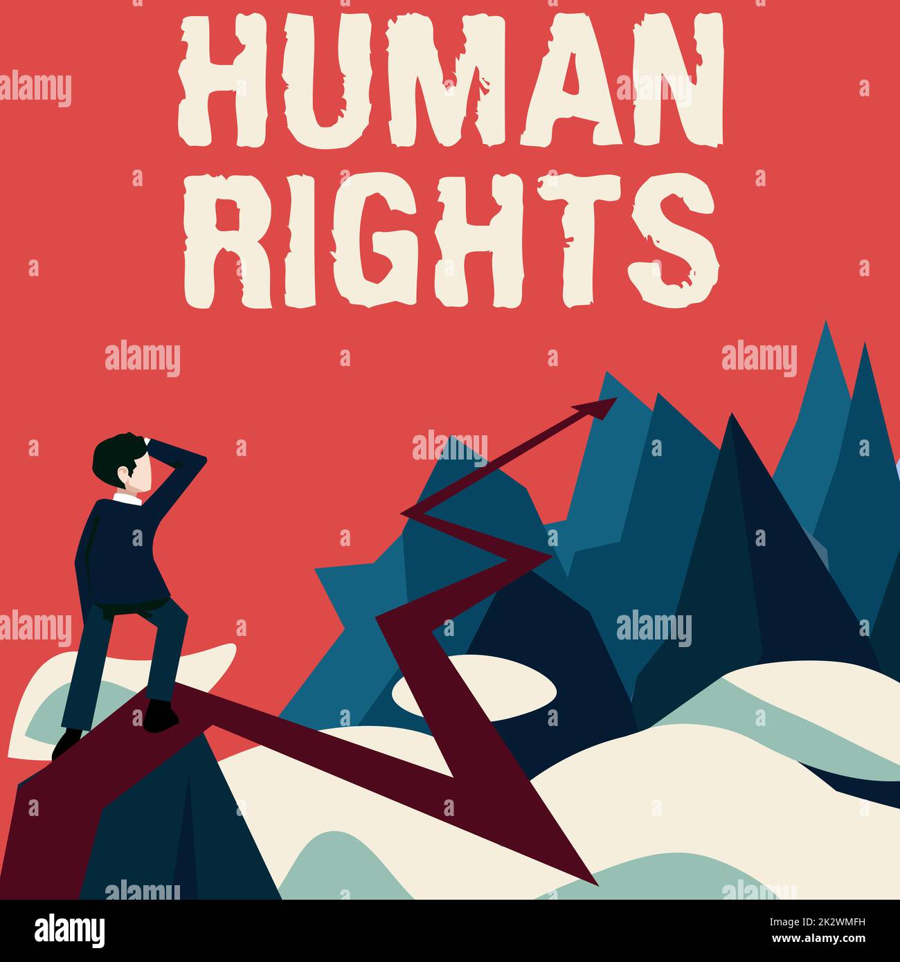 Conceptual display Human Rights. Business idea Moral Principles ...