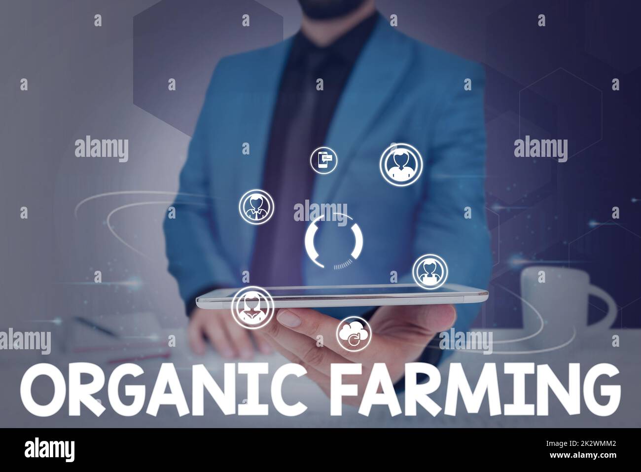 Text caption presenting Organic Farming. Conceptual photo an integrated ...